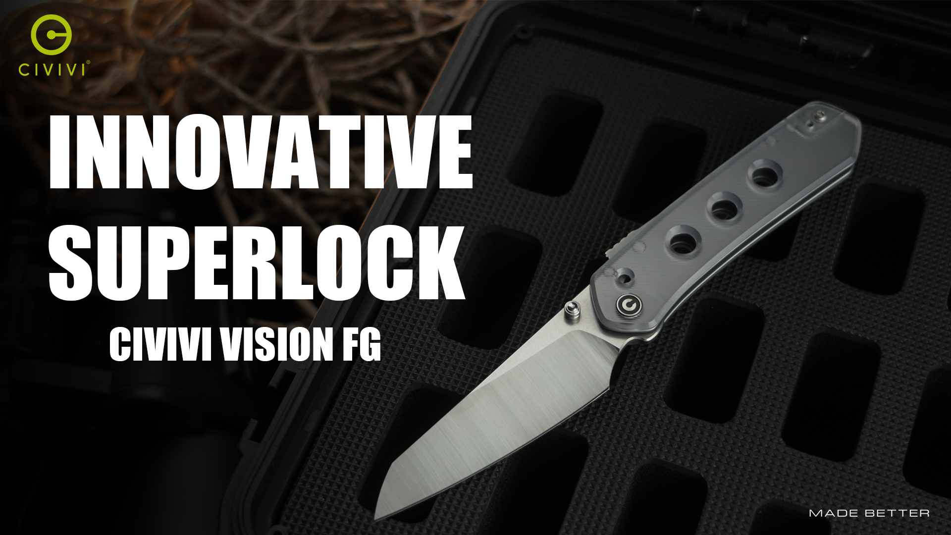 CIVIVI Vision FG Pocket Folding Knife with 3.54" Nitro-V Blade C22036-7 ...