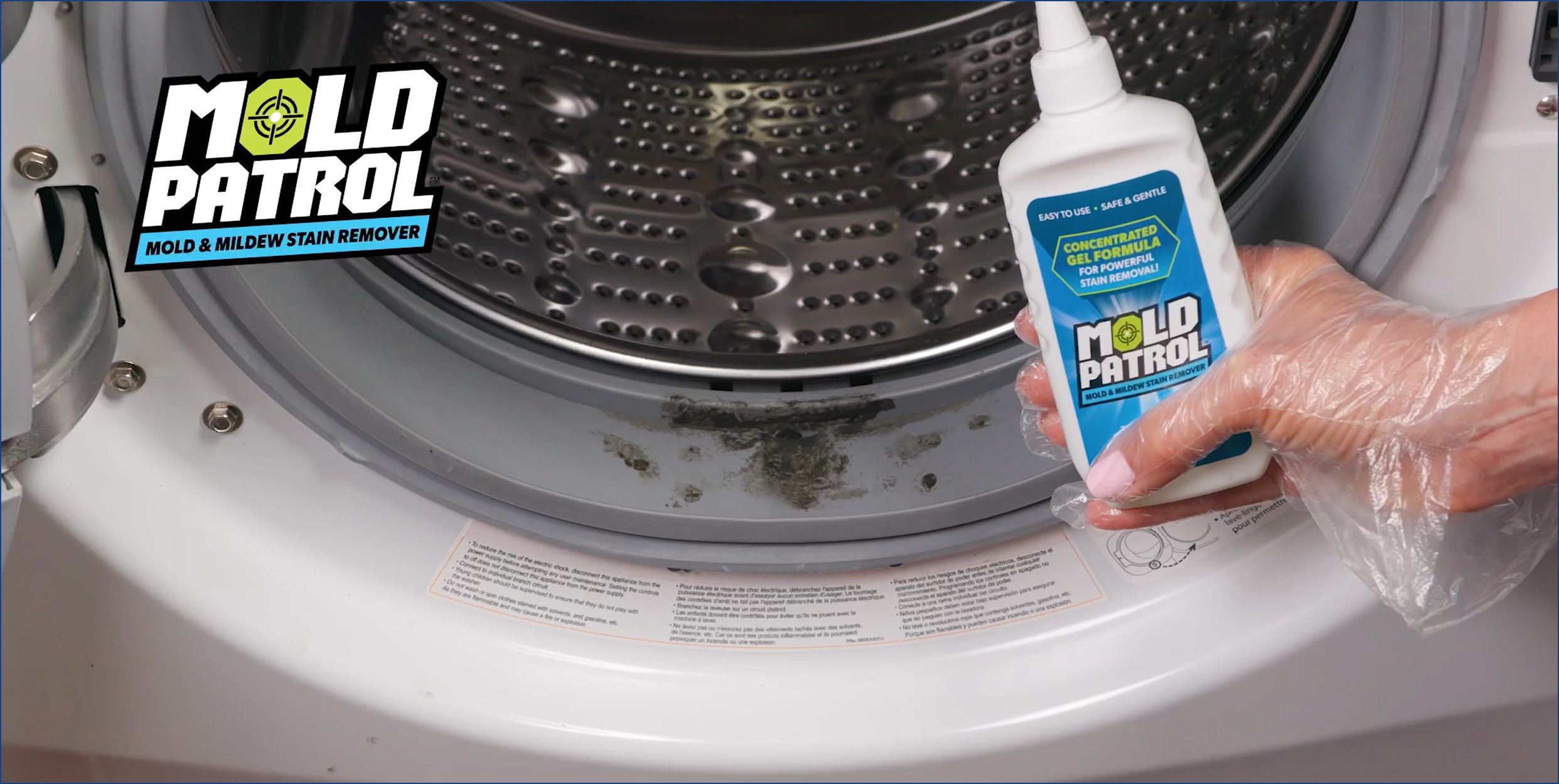 Mold Patrol Gel Mold & Mildew Remover Kit – 7 fl oz Gel Cleaner, Grout ...