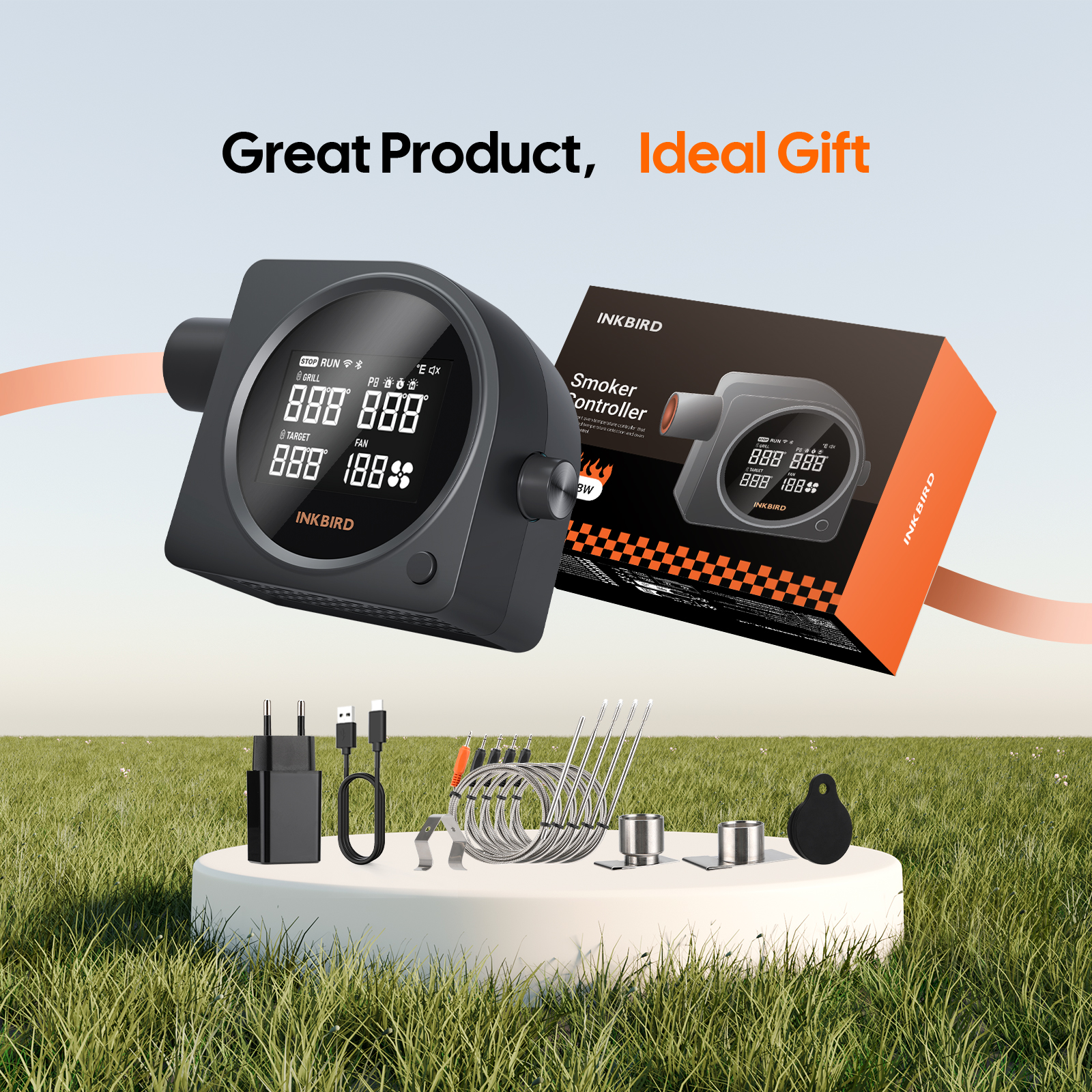 INKBIRD Wi-Fi 5G and Bluetooth Grill Temperature Controller with 5 ...