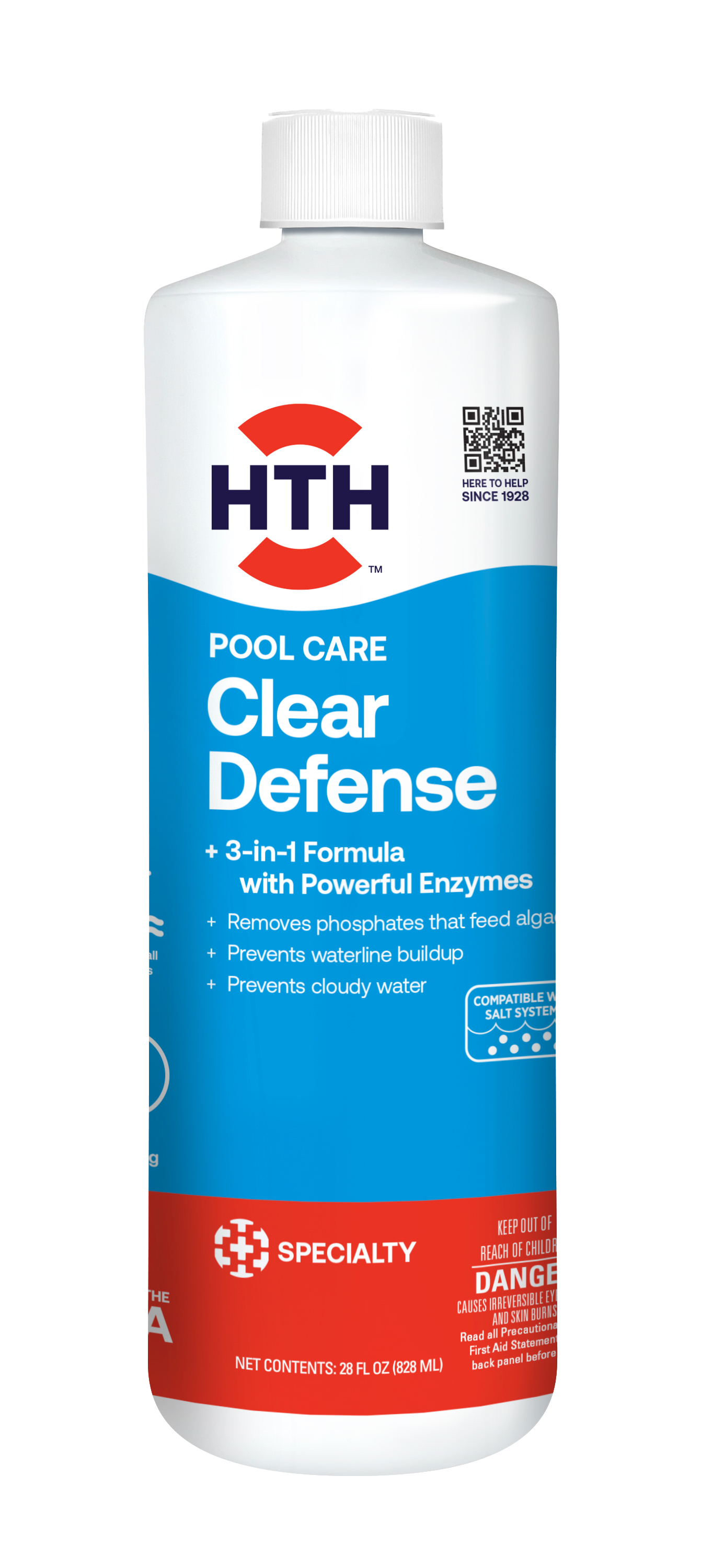 HTH Pool Care Clear Defense — Liquid, 28 fl oz — Pool Algaecide for ...