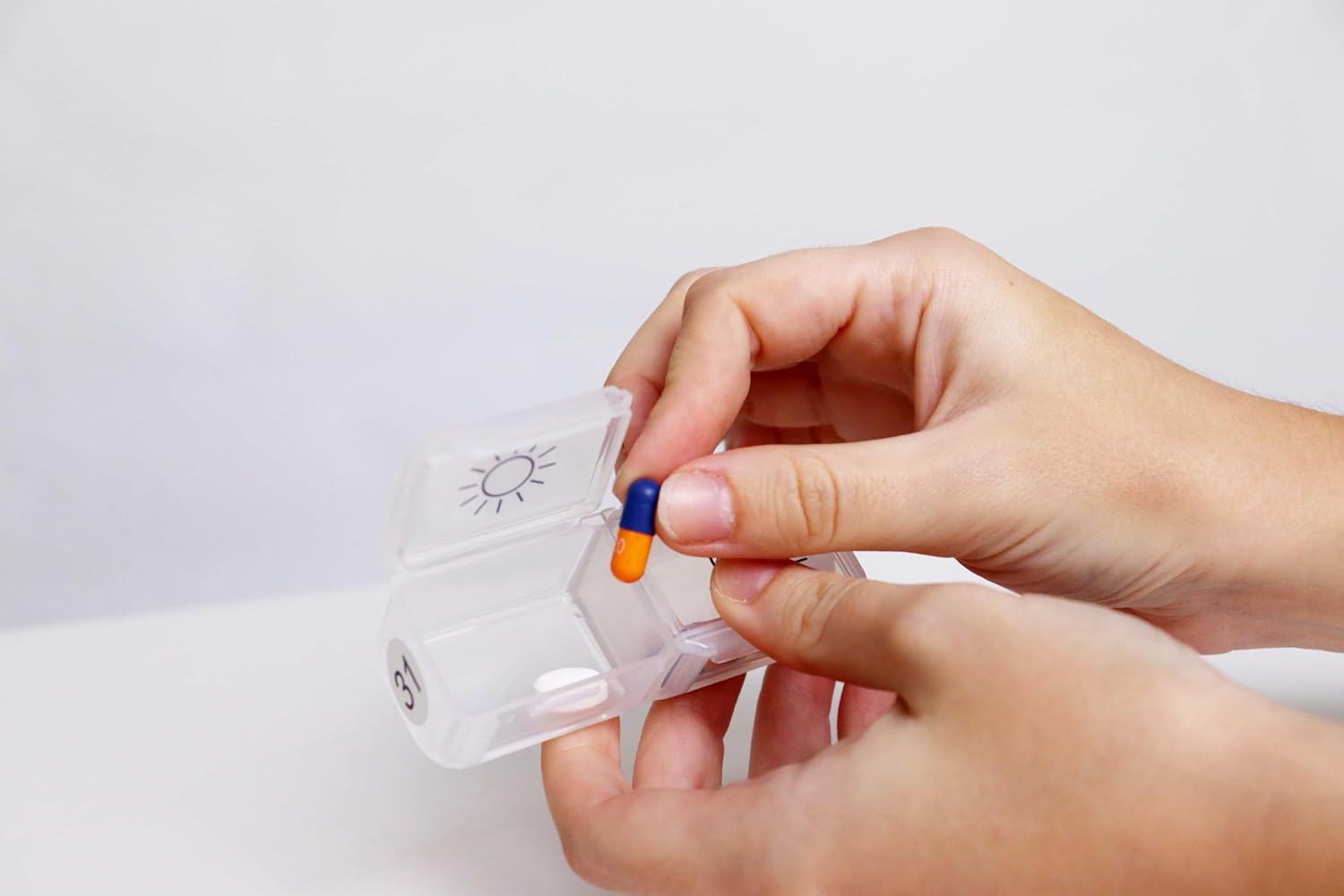 KMINA - Monthly Pill Organiser 2 Times a Day, Pill Box Monthly 31 Days ...