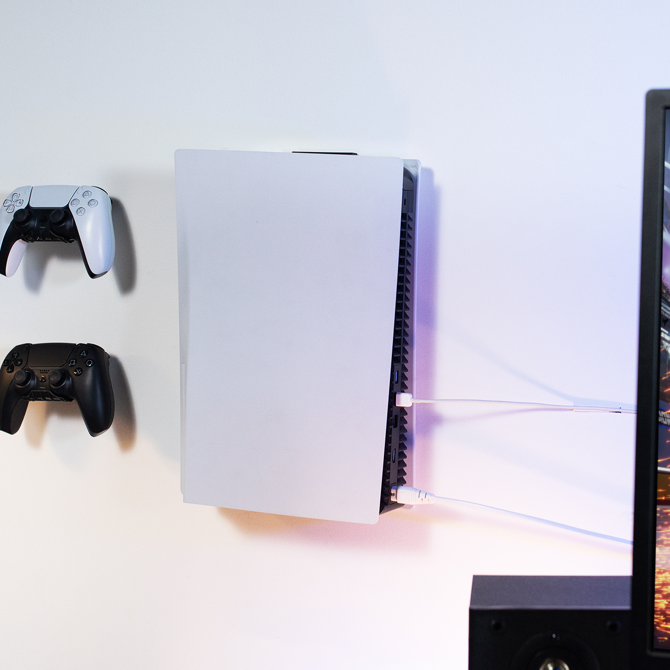 VIVO PS5 Stand Organizer with Wall & Under Desk Mount, Game Holder with ...