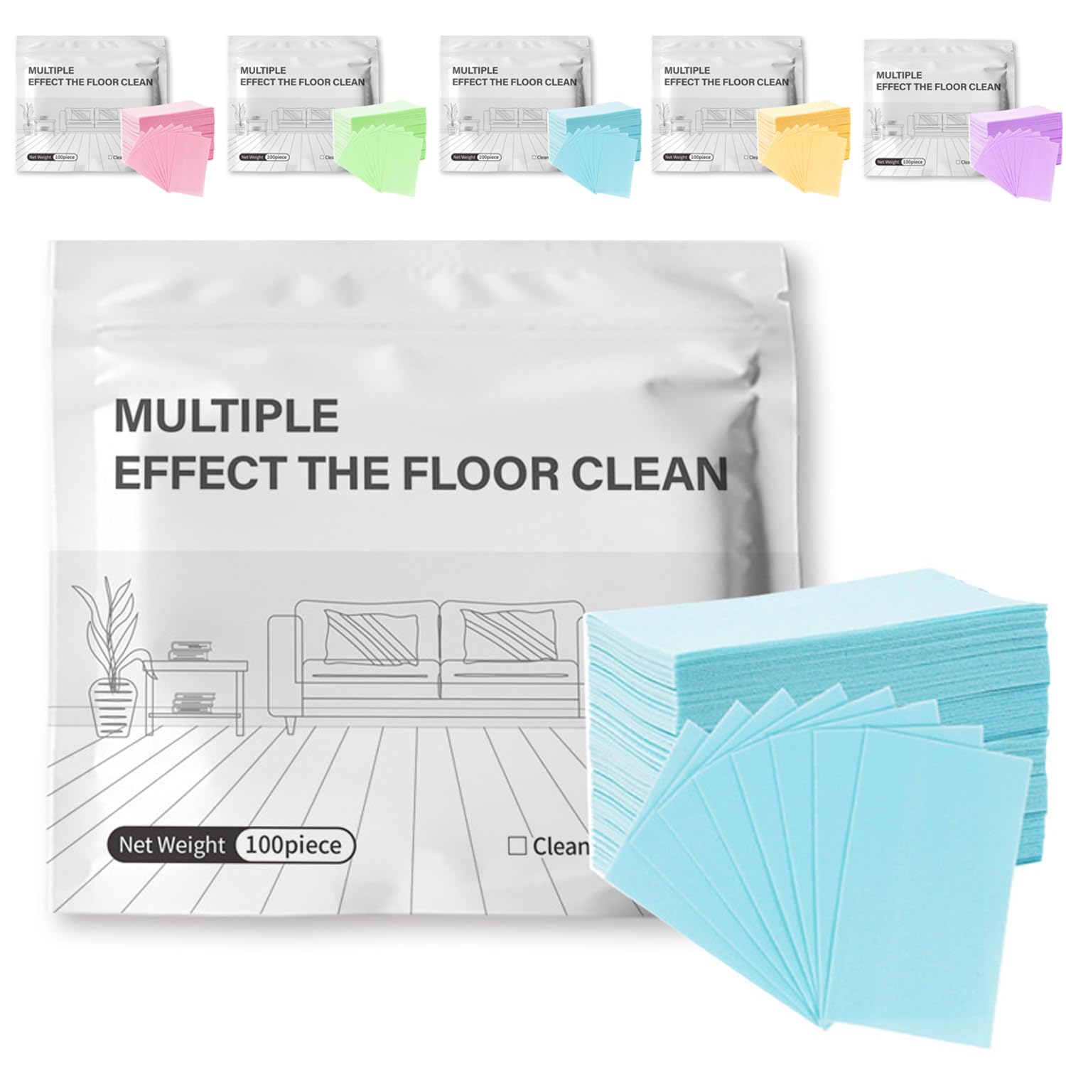 100/200/300 Pcs Multi-surface Floor Cleaning Tablets, Multiple Effect ...