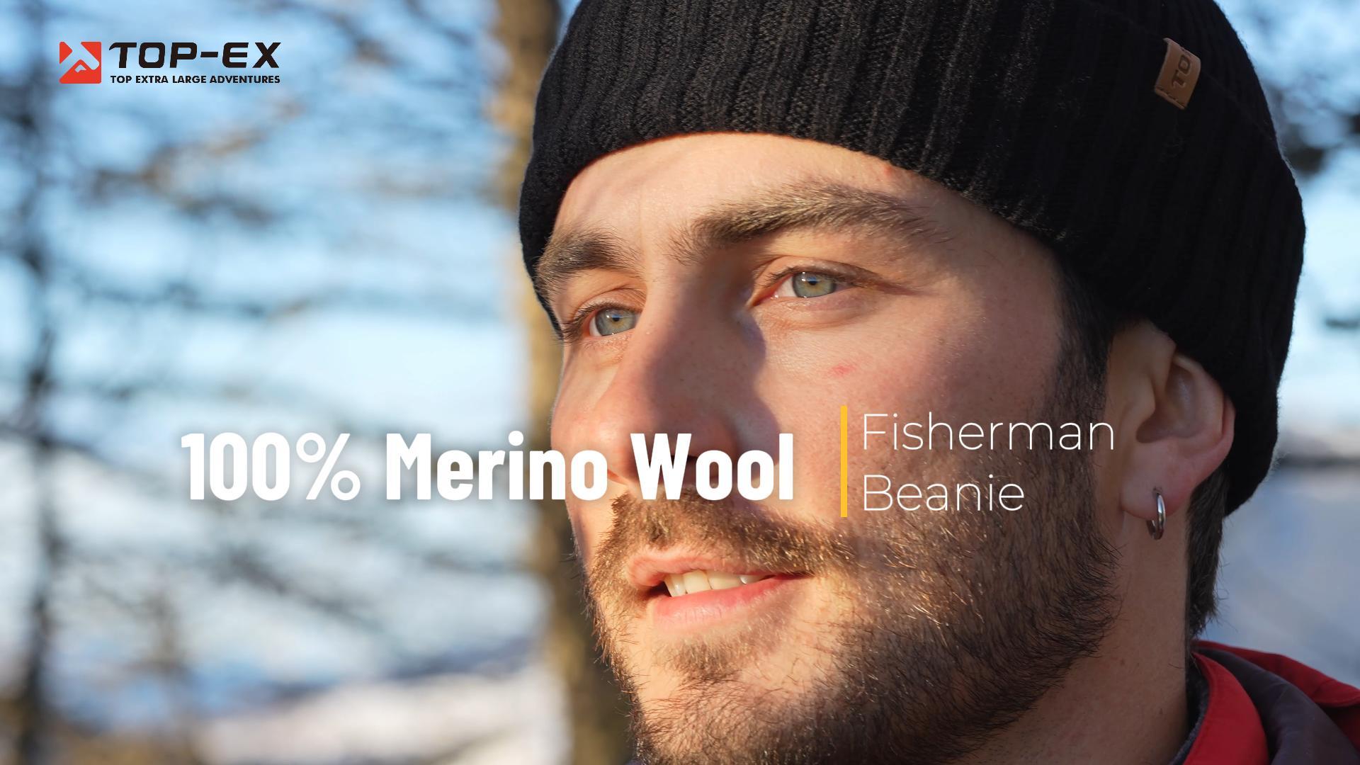TOP-EX XL/XXL Merino Wool Beanie 100% Wool Winter Hat for Men & Women ...