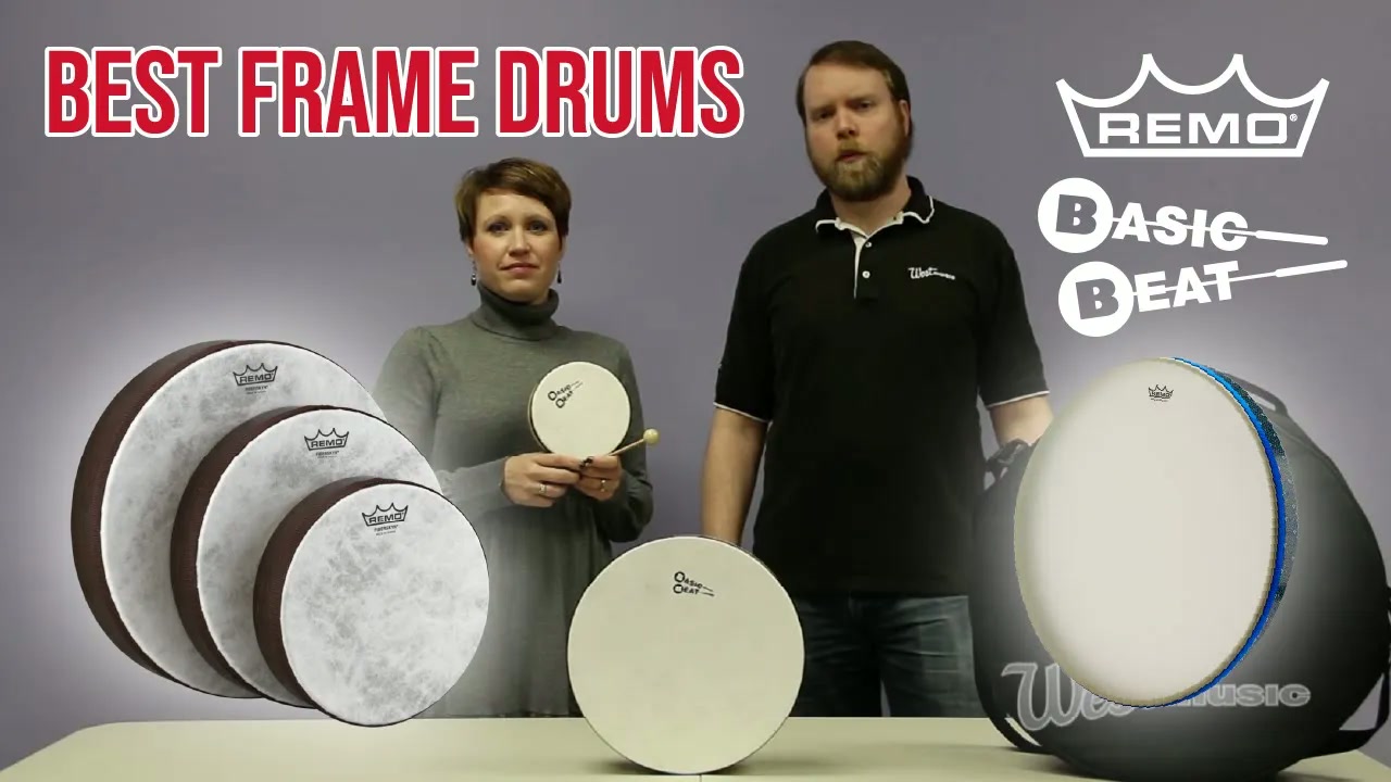 Remo Fiberskyn Frame Drum with Acousticon Shell, 10" Diameter x 2 ...