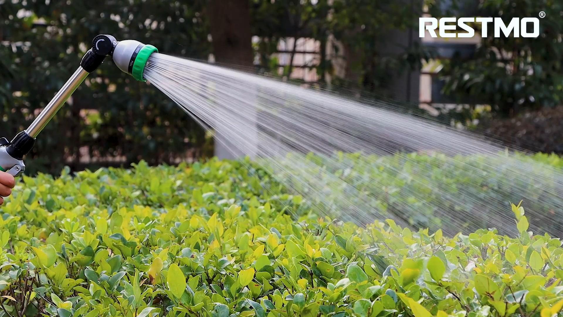 Restmo Heavy Duty Metal Watering Wand ,16-Inch Garden Hose Sprayer with 180° Swivel Head, 7 ...