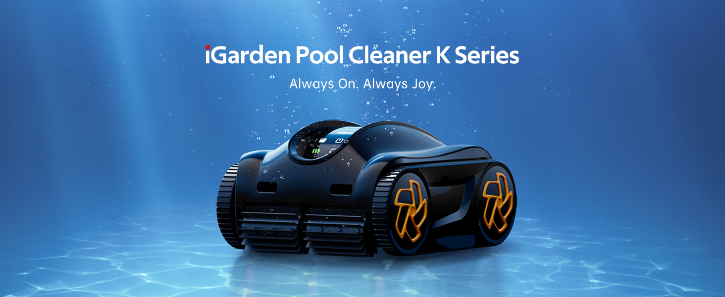 iGarden Robotic Pool Cleaner K Series, Cordless Pool Vacuum Robot for ...