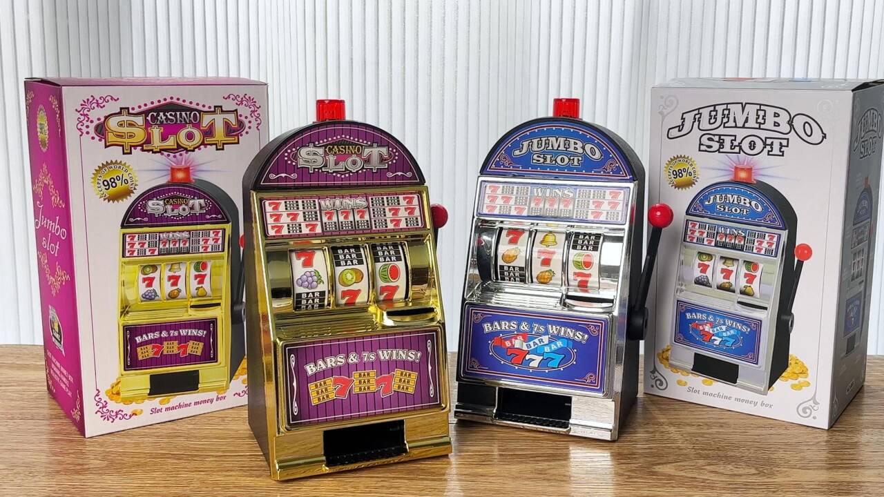 MyMealivos, Slot Machine Money Bank, Lucky Seven, Blue - Walmart.com