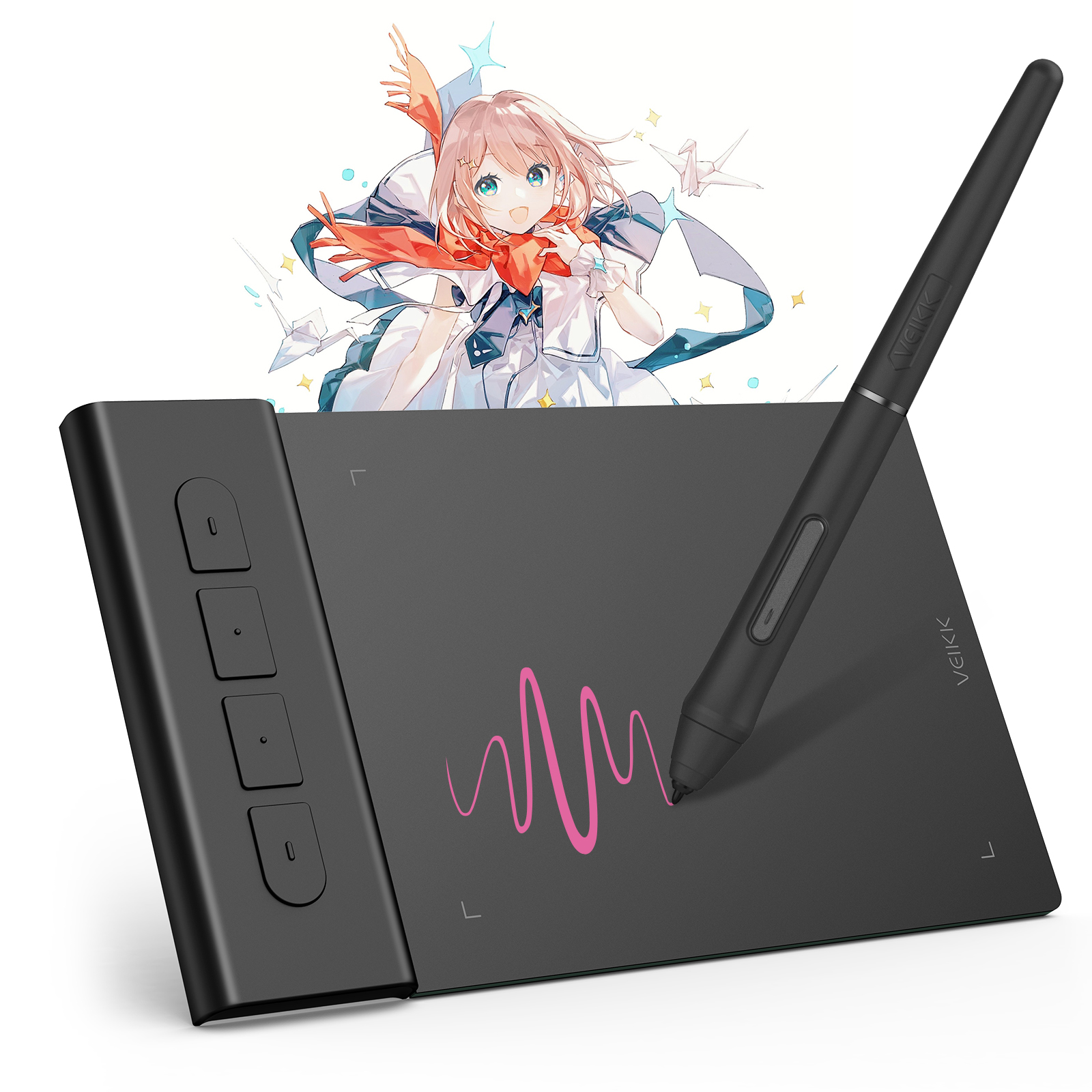 VEIKK VK430 4x3 inch Ultra-Thin Portable Graphics Drawing Tablet ...