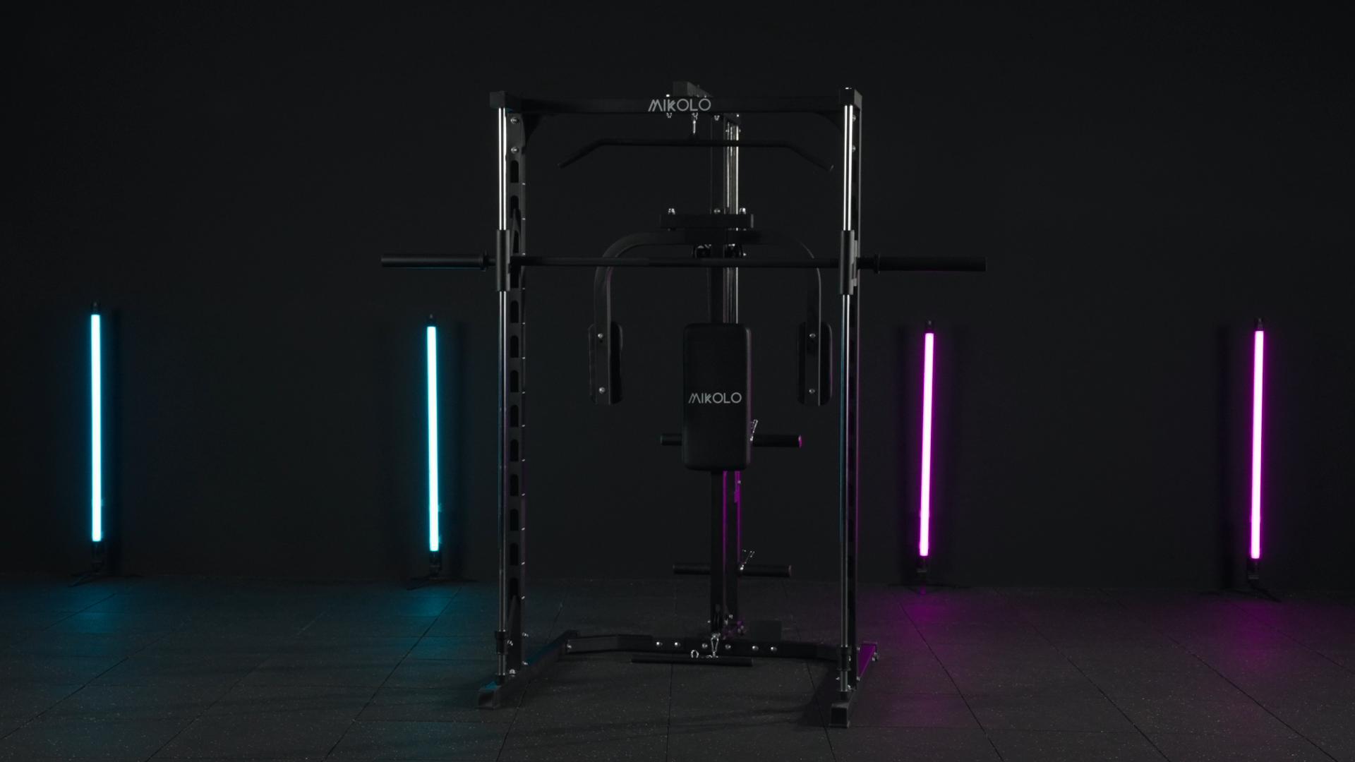 Mikolo Smith Machine Home Gym, Multi-Functional Power Rack with Pec ...