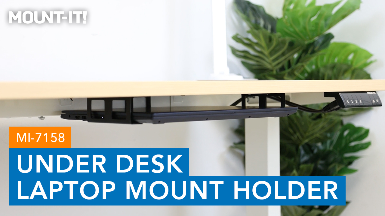 Mount-It! Under Desk Laptop Holder for computer tables, work tables ...