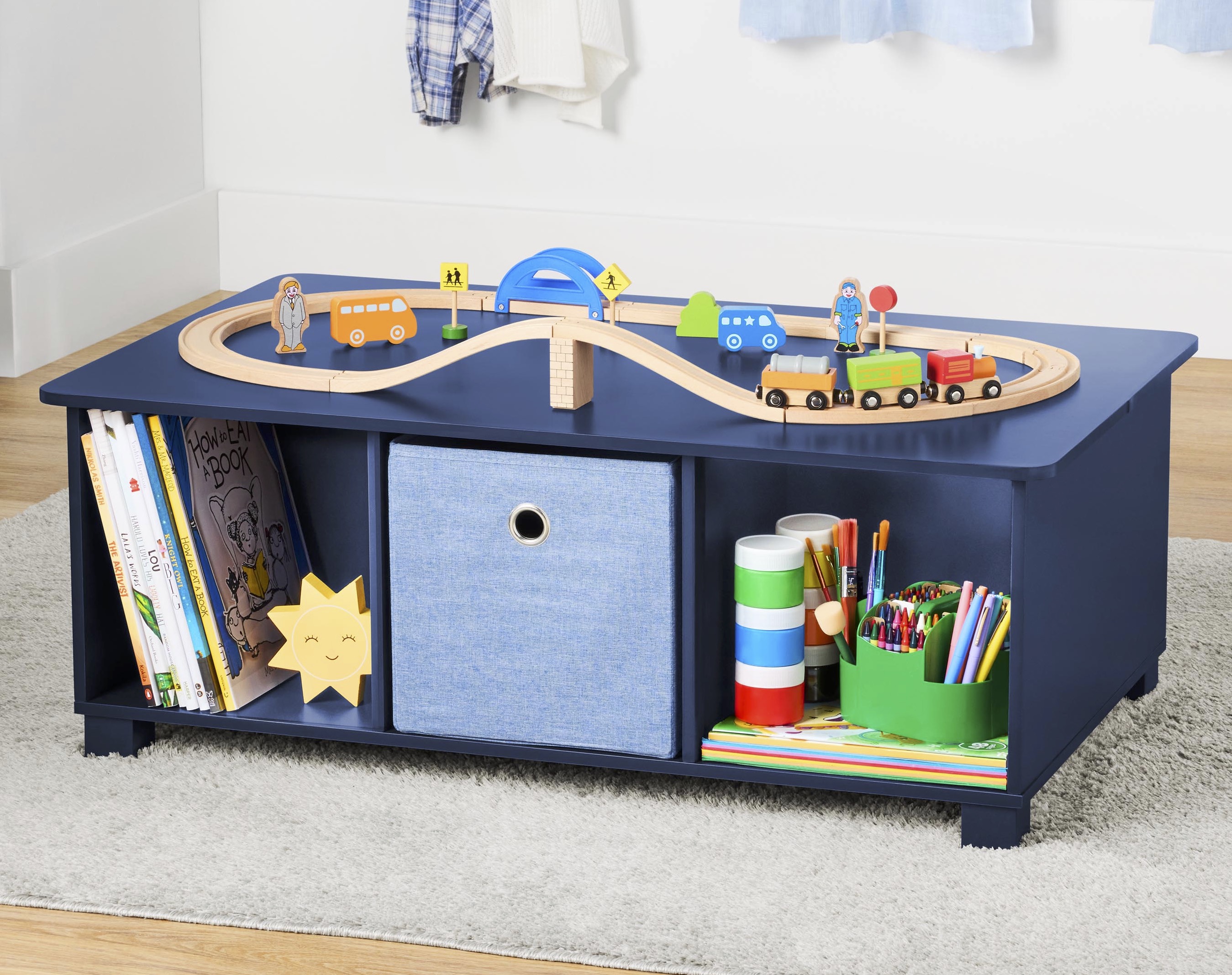BYO Kids Activity and Cube Storage Table, Navy Blue - Walmart.com