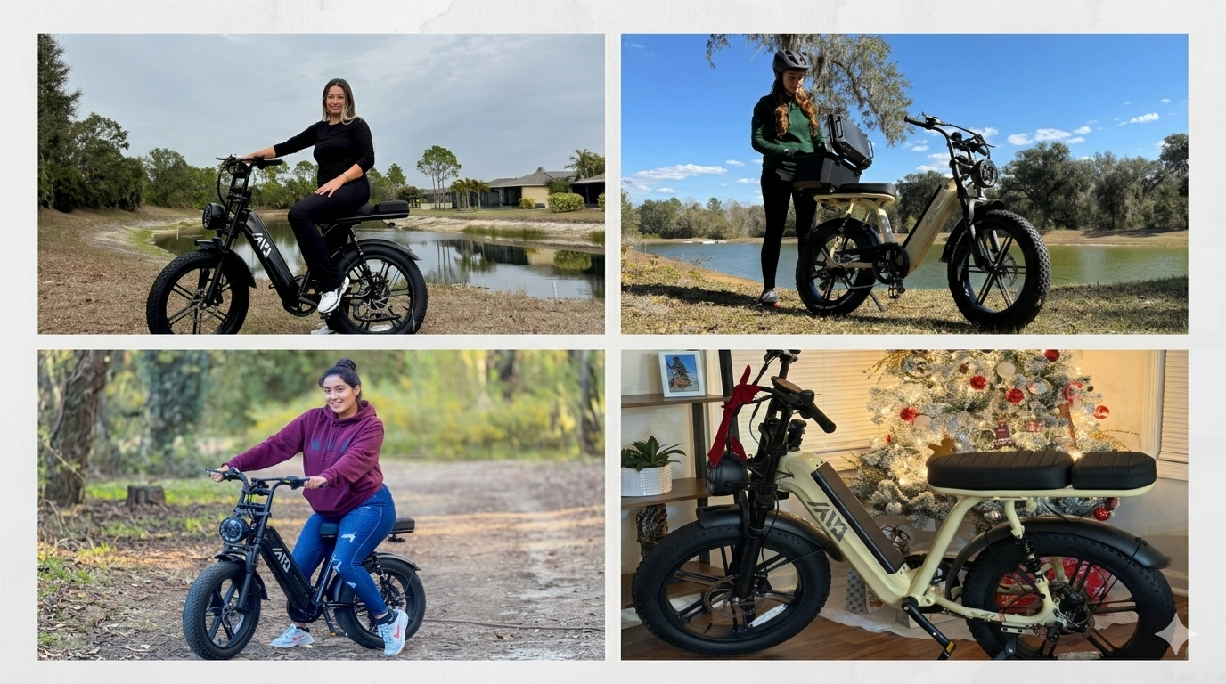 TST Electric Bike for Women, 20"x4" Fat Tire, E Mountain Bike, 750W ...