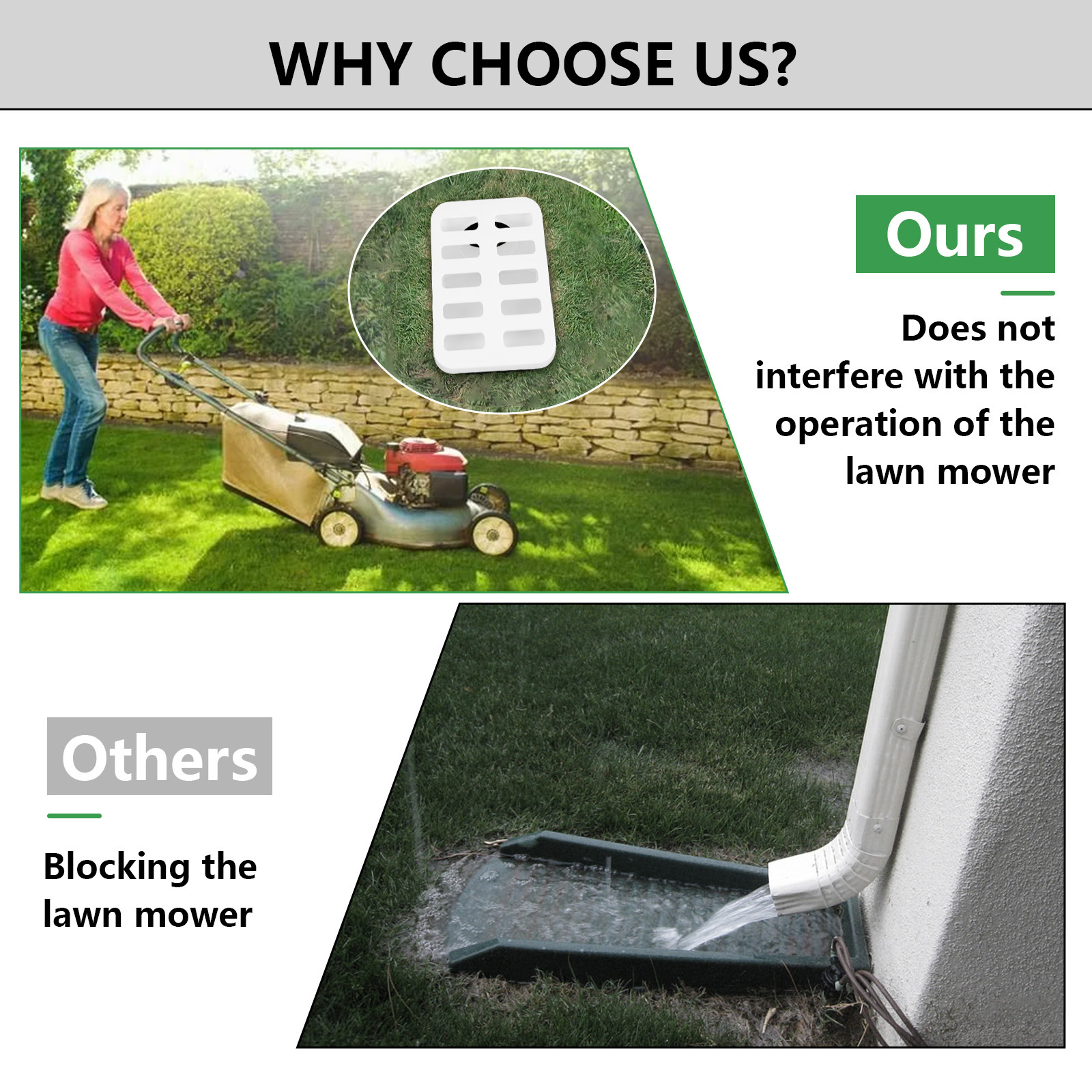 LC-dolida 2 Pack Angled Drainage Grate,Gutter Downspout Extensions ...