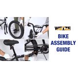 WEIZE Freestyle BMX Bike, 20 inch Black Trick Bicycle for Kids Teen and Adults, Hi-Ten Carbon ...