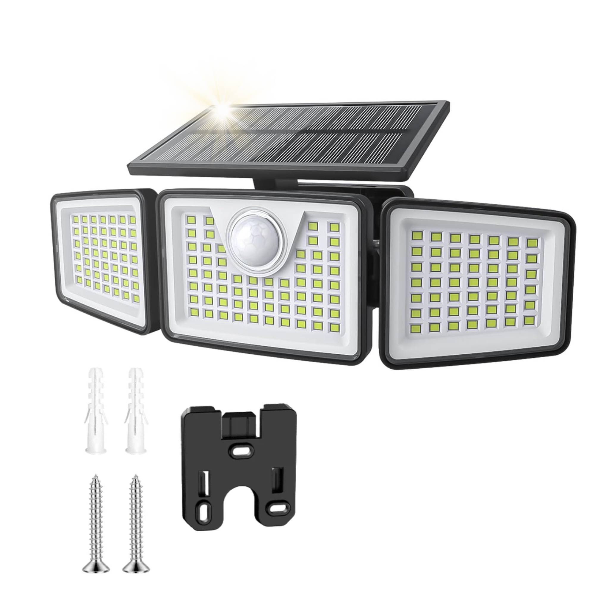 Kapwan Solar Motion Sensor Security Lights, Outdoor Waterproof, 156 LED ...