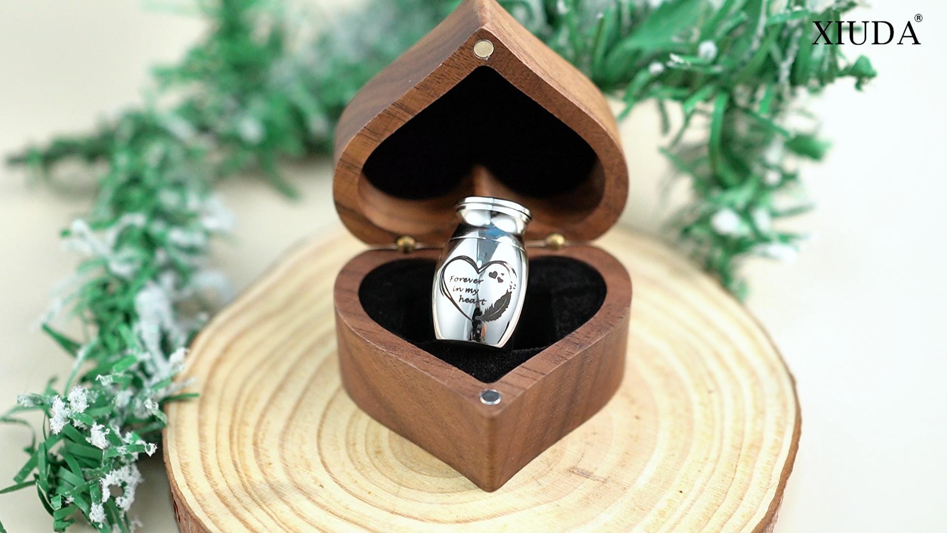 XIUDA Small Urns for Human Ashes Heart-Shaped Keepsake 1.2 In - Walmart.com