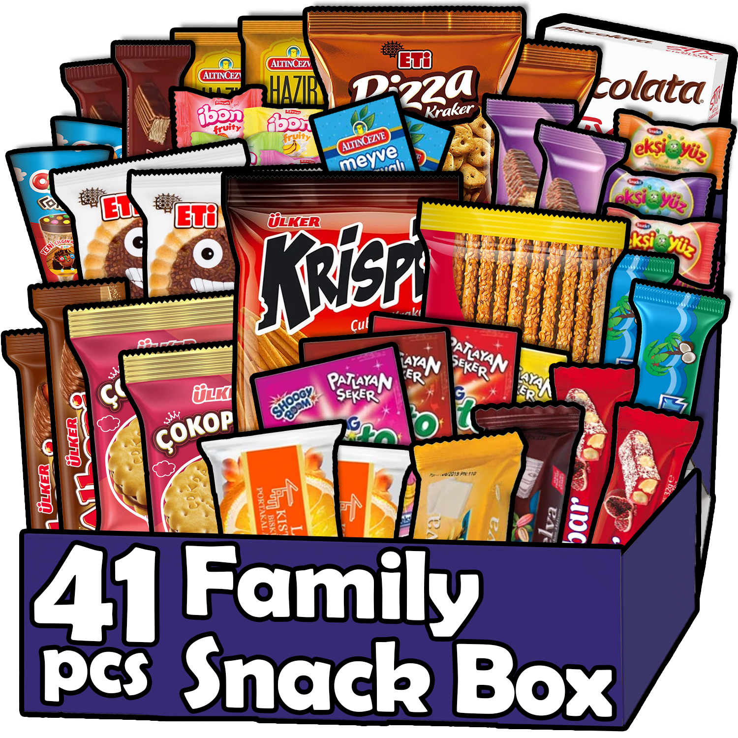 International Exotic Snack Box, 41 Count - Turkish Sour, Sweet, and ...