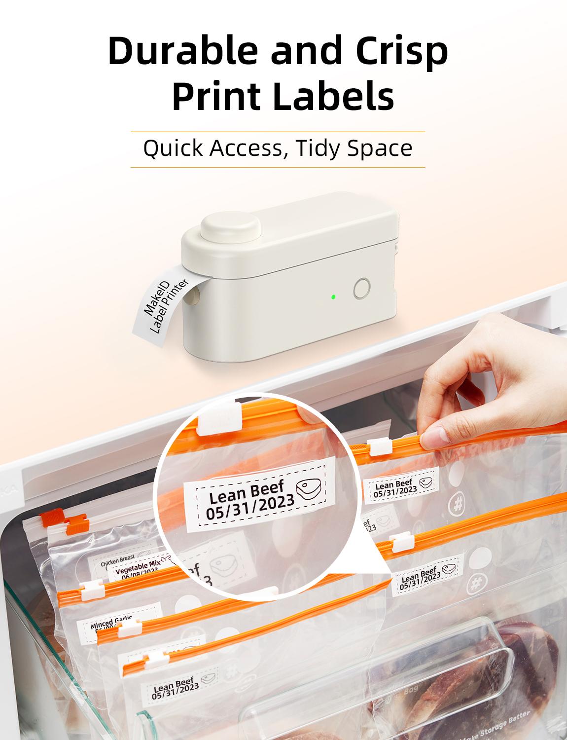 MAKEID Portable Bluetooth Label Maker with Rechargeable Battery ...