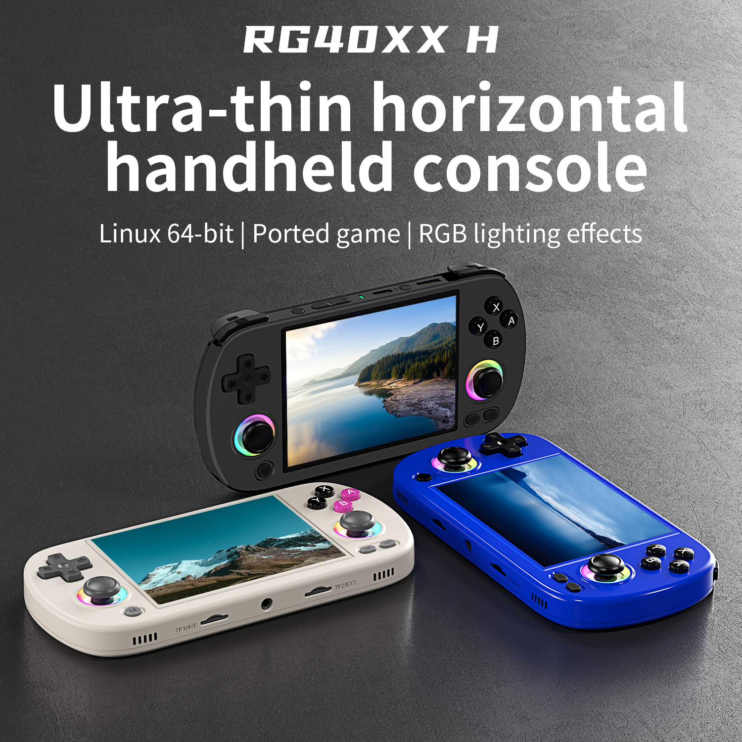 RG40XX H Handheld Game Consoles,4 inch IPS,Linux 64,WiFi Bluetooth HD ...