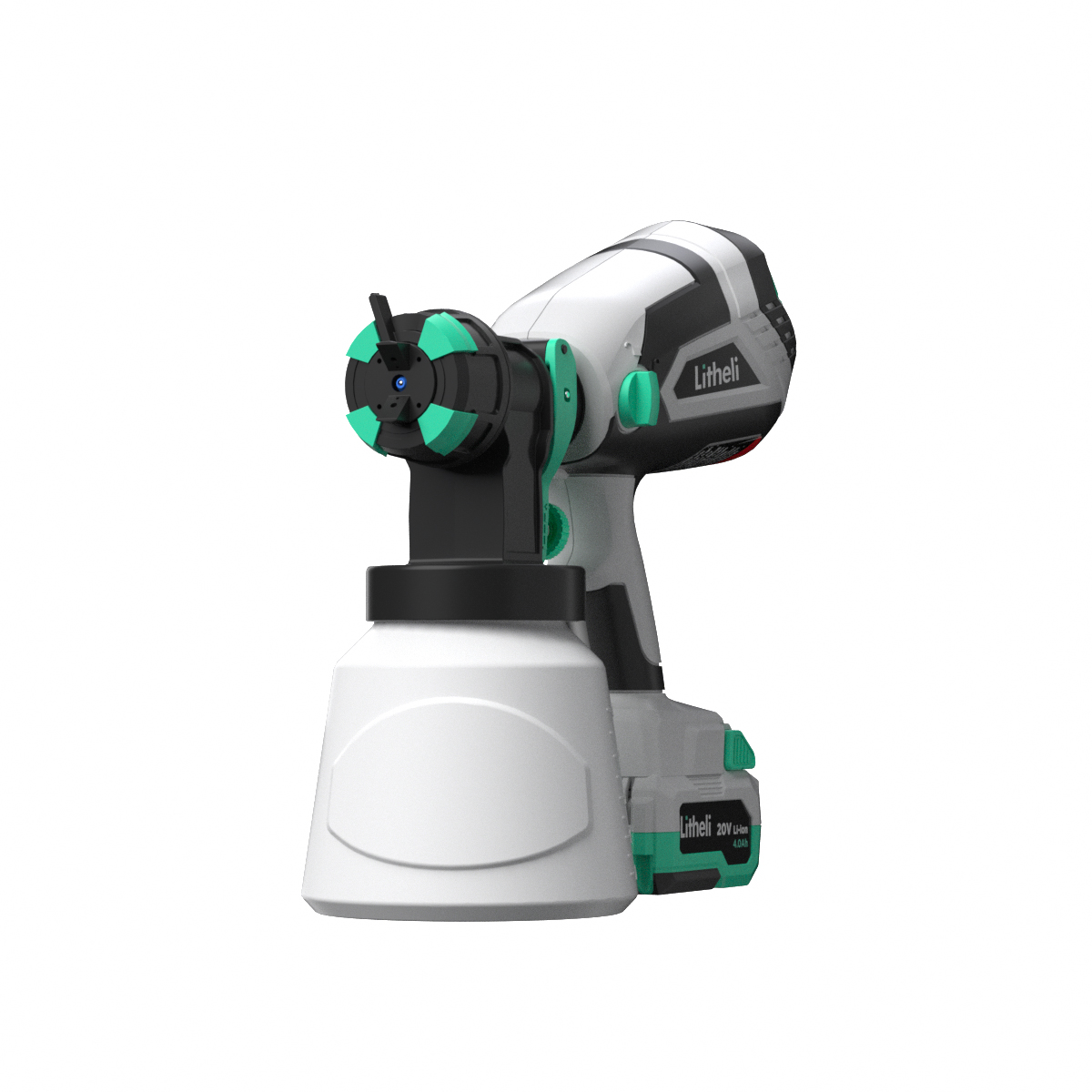 Cordless Brushless Paint Gun Litheli 20V Cordless HVLP Paint Sprayer ...