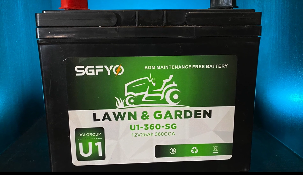 SGFYO U1 Riding Lawn Mower Battery,12V 25Ah 360CCA Maintenance Free AGM ...