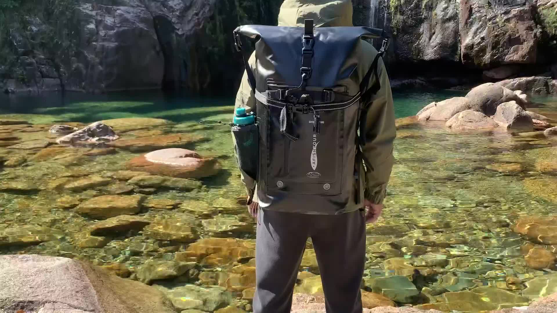 AFISHTOUR Dry Bag Waterproof Backpack, 35L Heavy Duty Roll Top Floating ...
