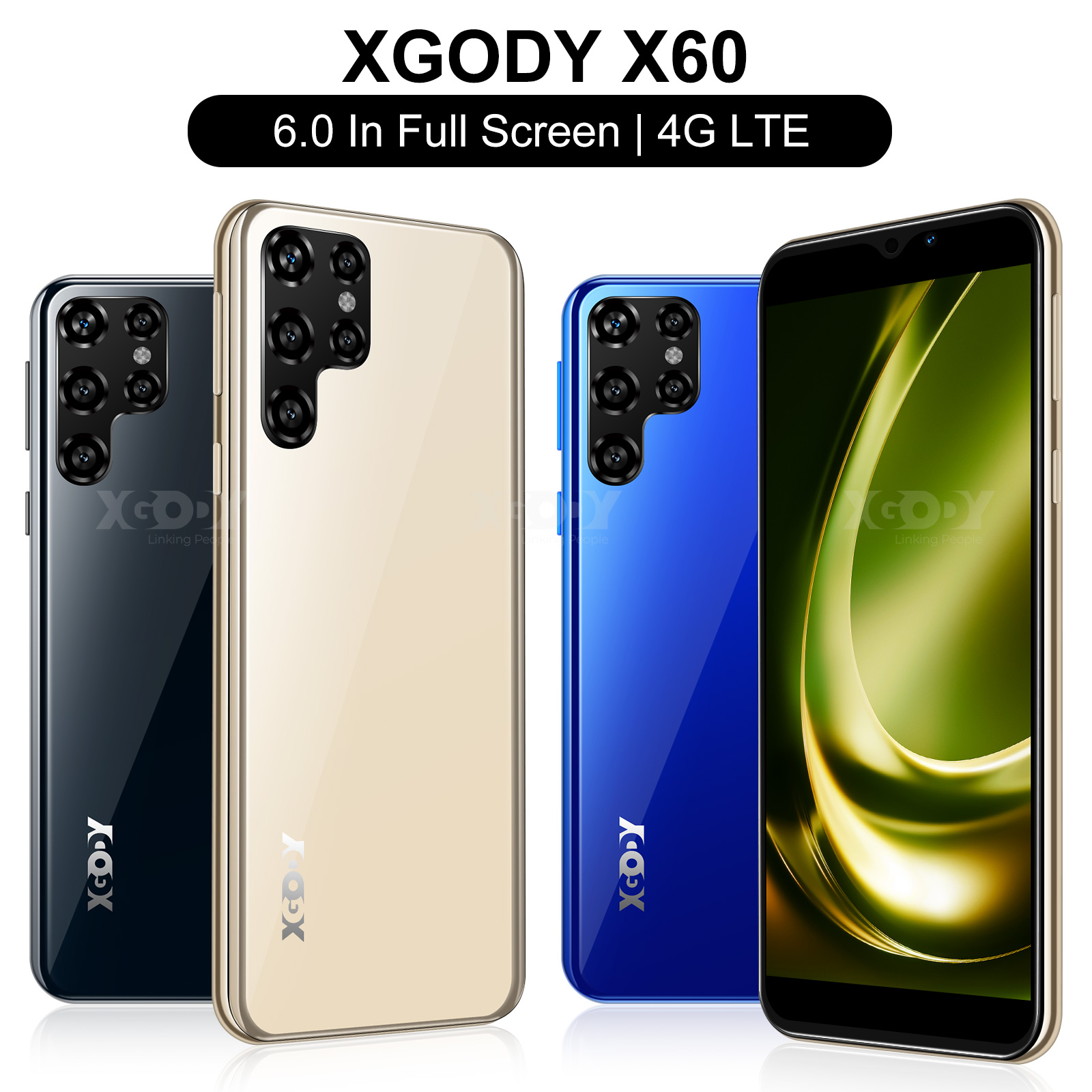 XGODY X60 4G T-Mobile Unlocked Android Phones, 6" Unlocked Cell Phones ...
