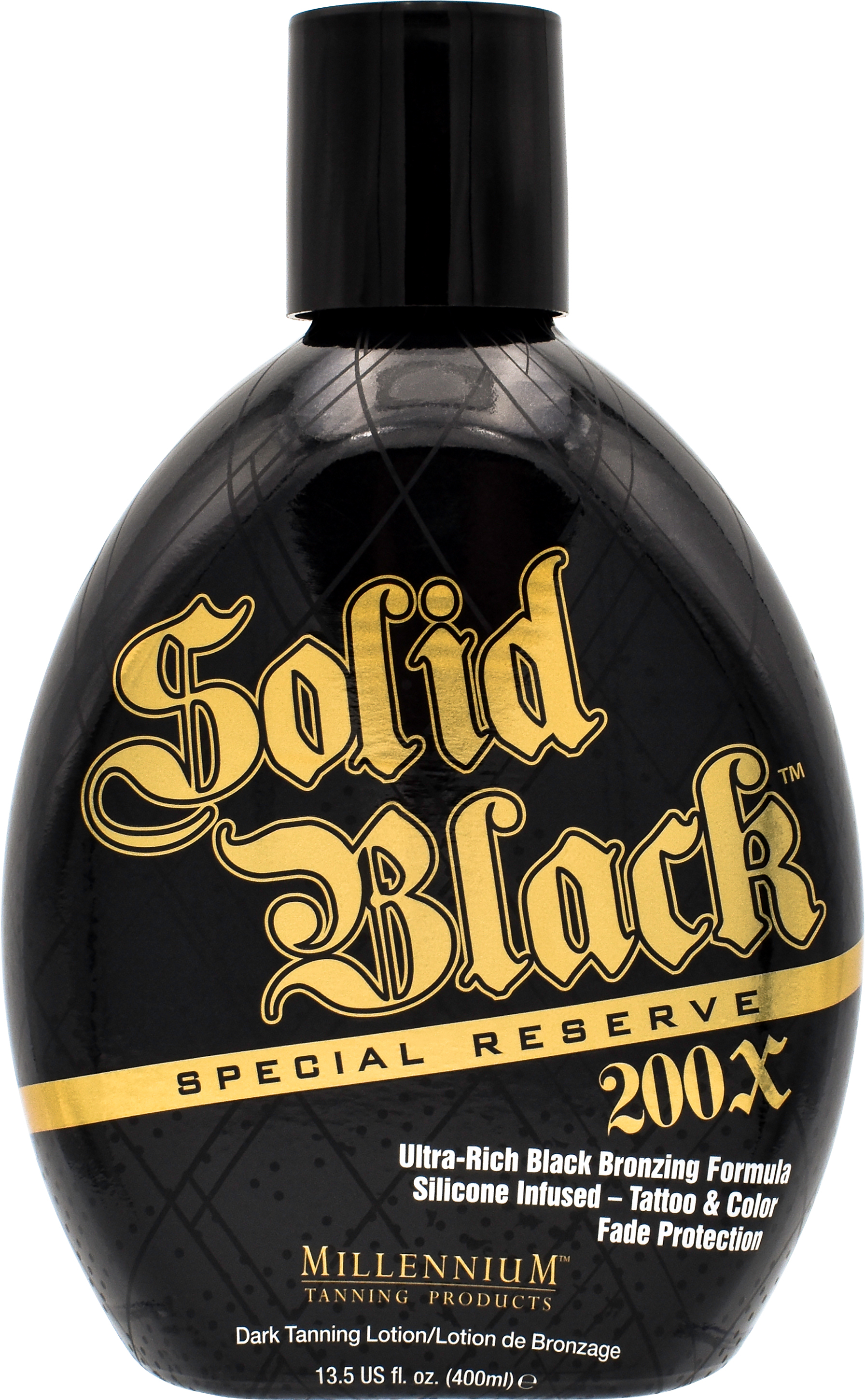 Millennium, Solid Black Special Reserve 200X Tanning Lotion 13.5 oz ...