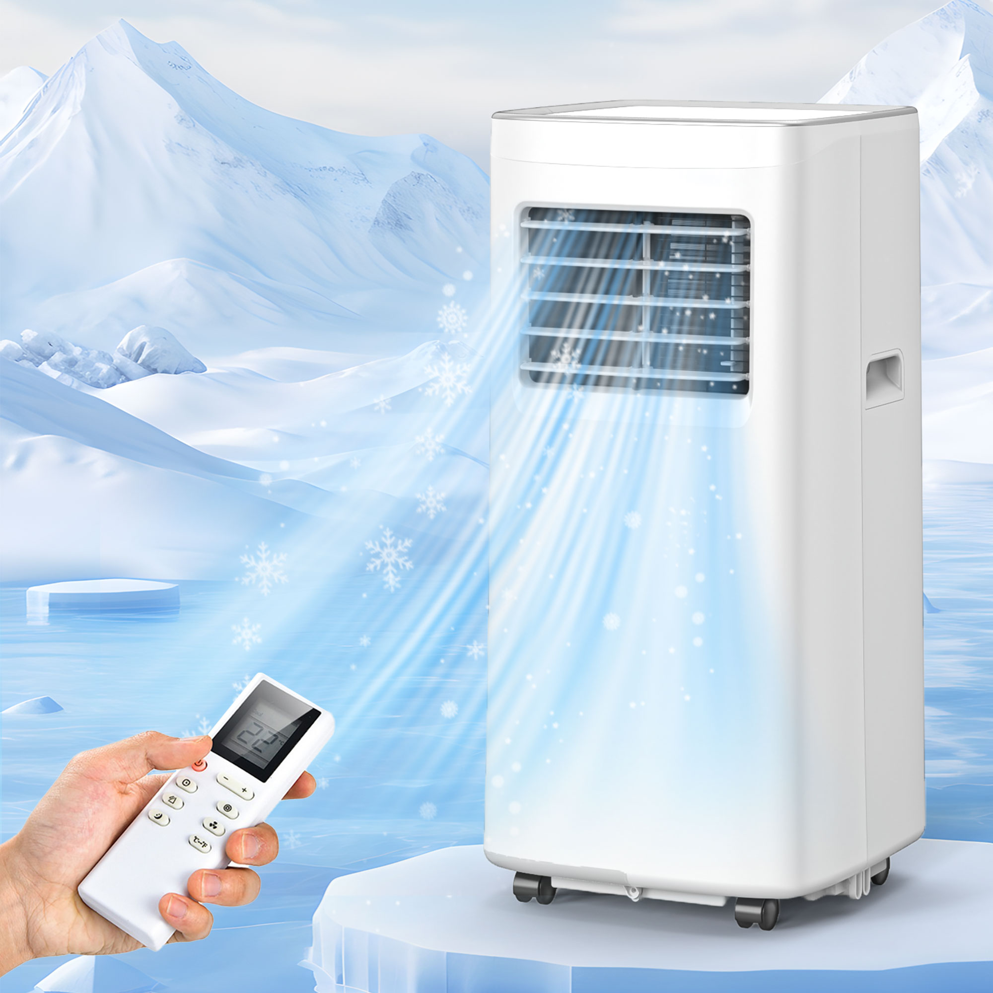 Frostorm 8500 BTU Portable Air Conditioners, 4 In1 Air Conditioner with ...