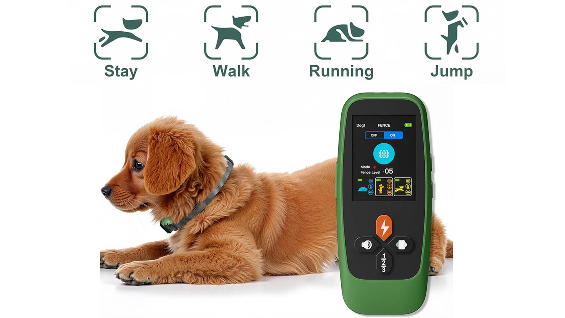 Cicpap Wireless Dog Fence System, 3300Ft Range, Training Collar ...
