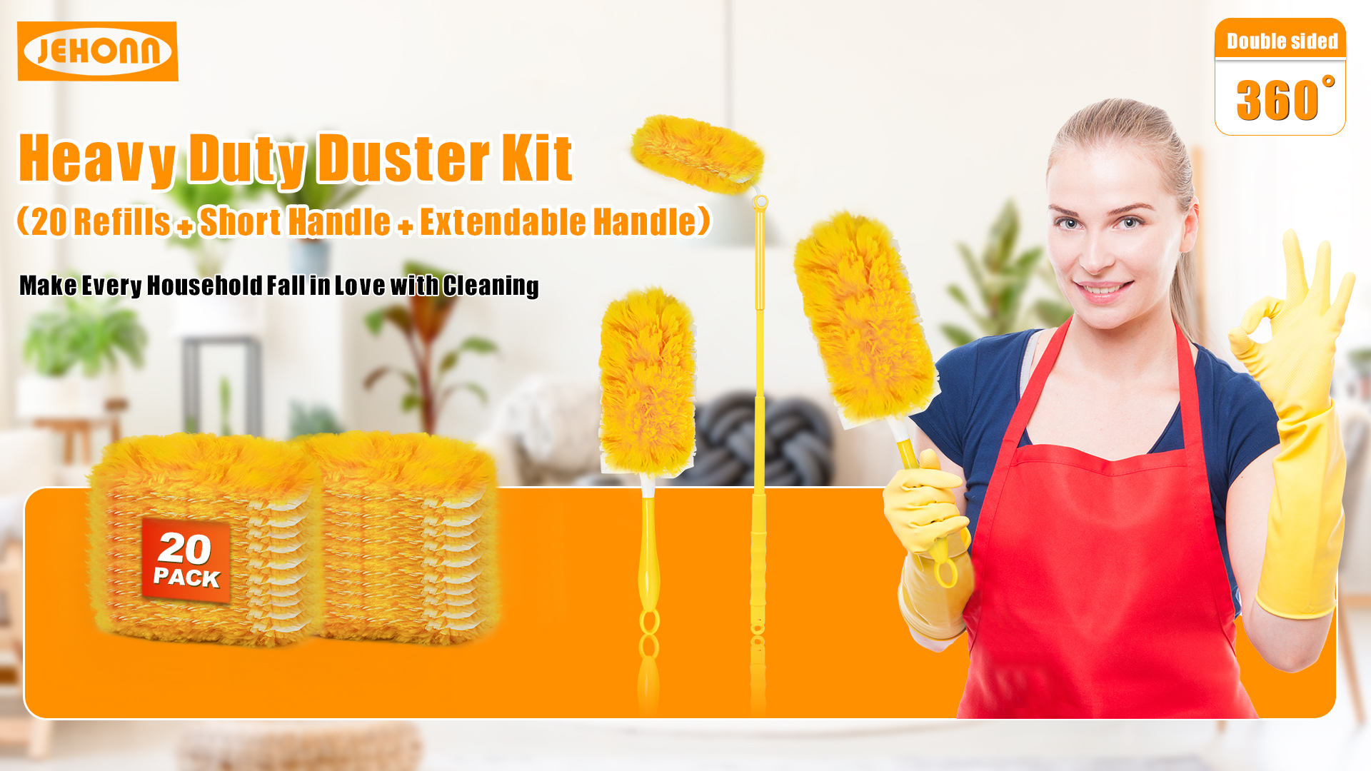 JEHONN, Duster Refills, 20 Count, Heavy Duty 360° Dusting Kit - Walmart.com