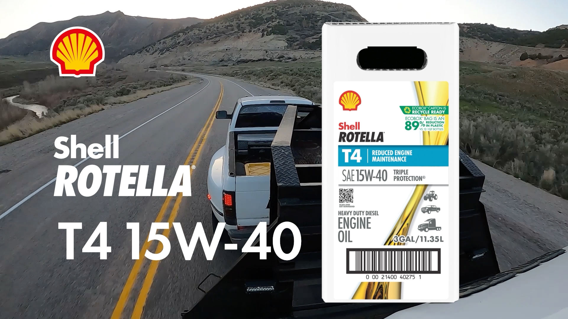 Shell Rotella T4 Triple Protection 15W-40 Diesel Engine Oil, 3 Gallon ...