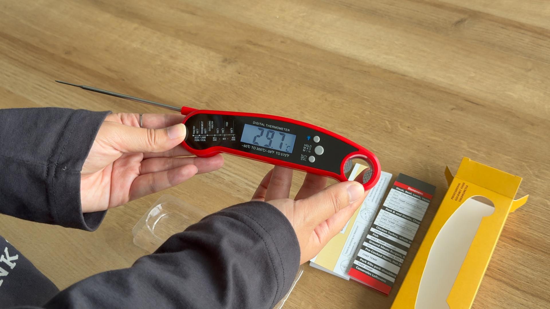 AGCAN Digital Meat Thermometer, Instant Read, Waterproof, Food ...