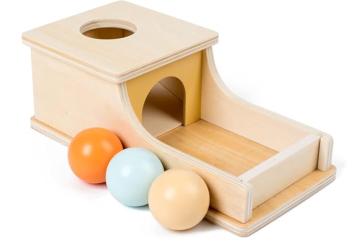 BUSY EDITION Object Permanence Box – Montessori Sensory Ball Drop Toy ...