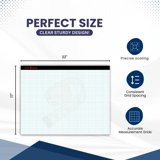 AUKSales TOP Sturdy Graph Desk Pad (Pack of 1), 22"x17", 1/4 Quad Grid ...