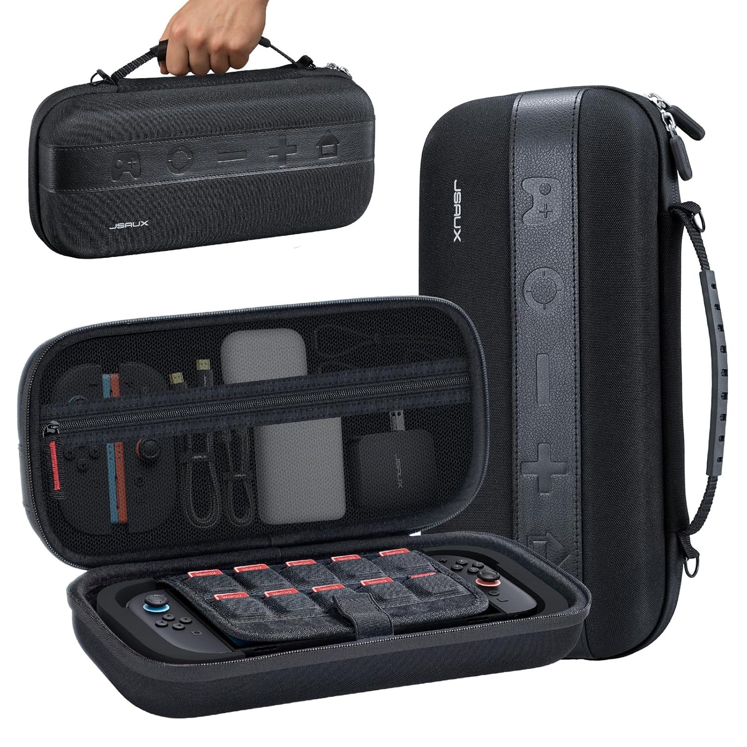 JSAUX Carrying Case BG0122 for Nintendo Switch 2 Large Capacity Black ...