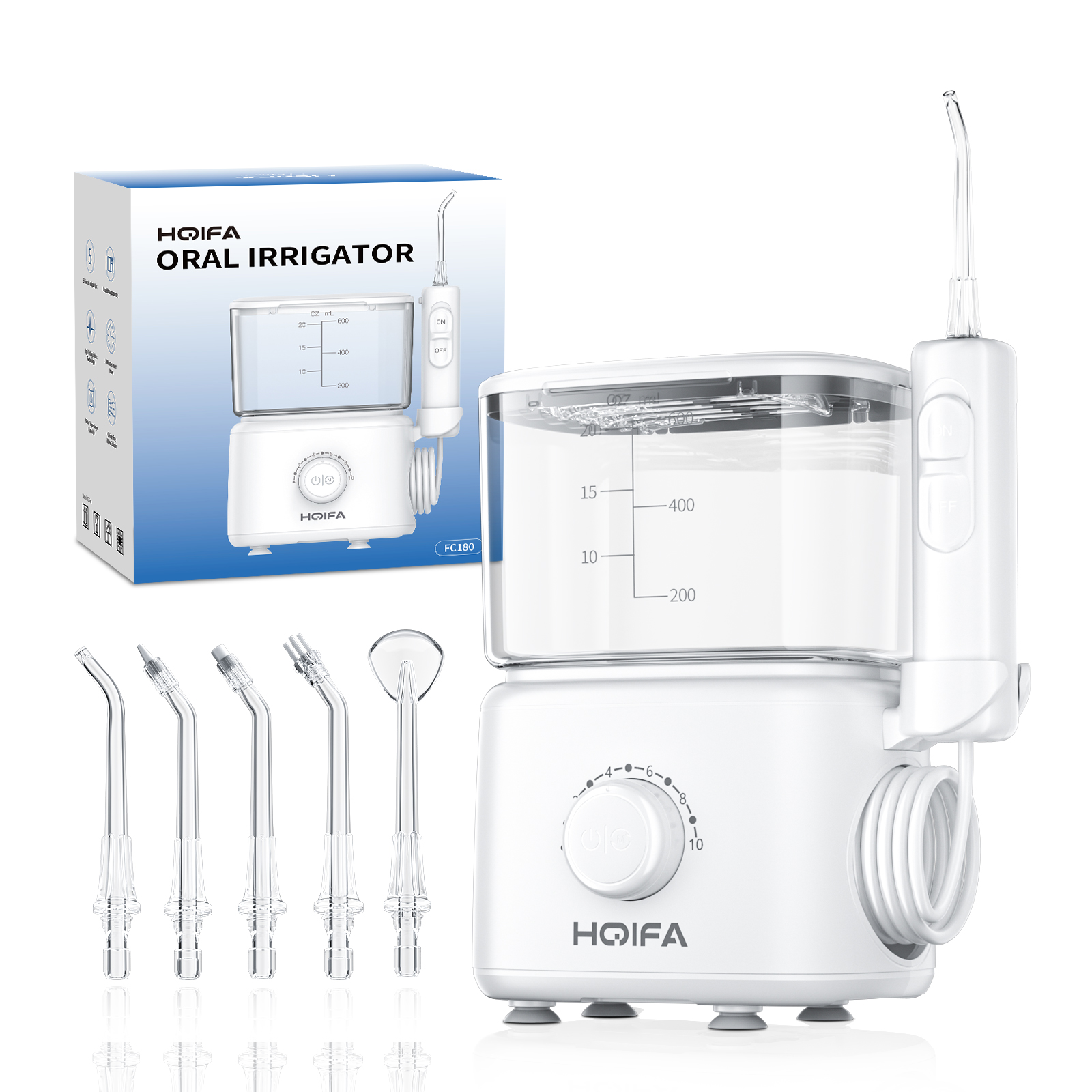 Water Flosser for Teeth Cleaning and Flossing, 600ML Dental Electric ...