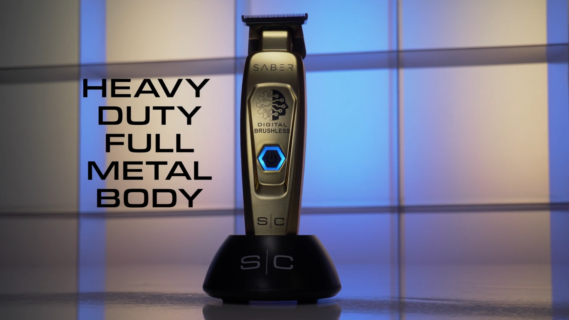 StyleCraft Saber Cordless Professional Hair Trimmer with Gold Titanium ...