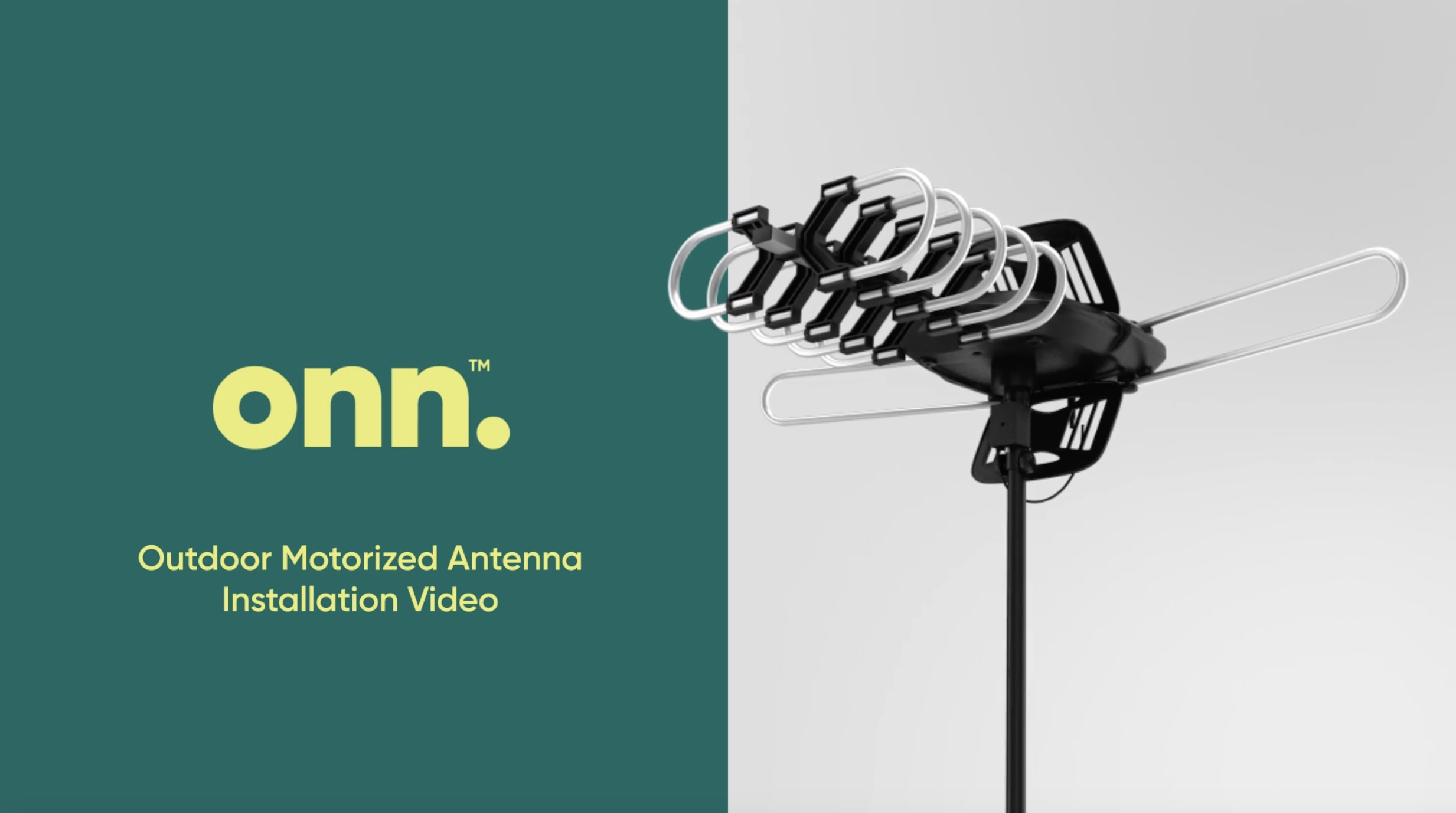 onn. Outdoor TV Antenna with Pole, up to 85-Mile Reception Range, Ultra ...