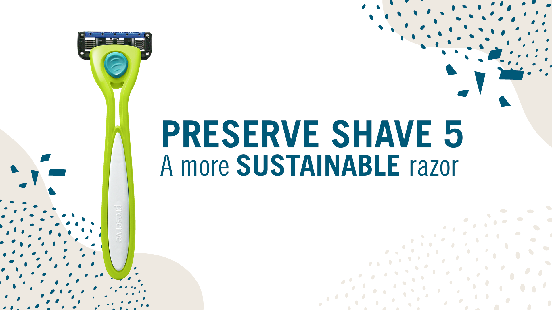 Preserve Shave 5 Razor System Eco-Friendly Sustainable Razor with 1 ...