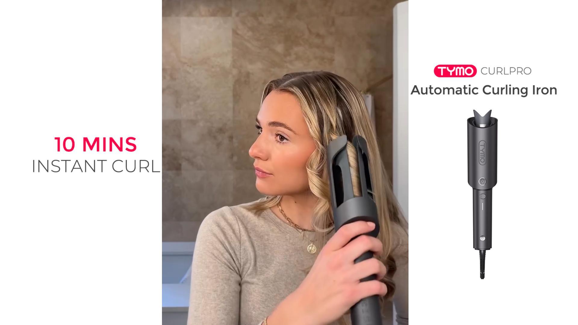 TYMO CURLPRO Automatic Curling Iron, Rotating Hair Curler for Lasting ...