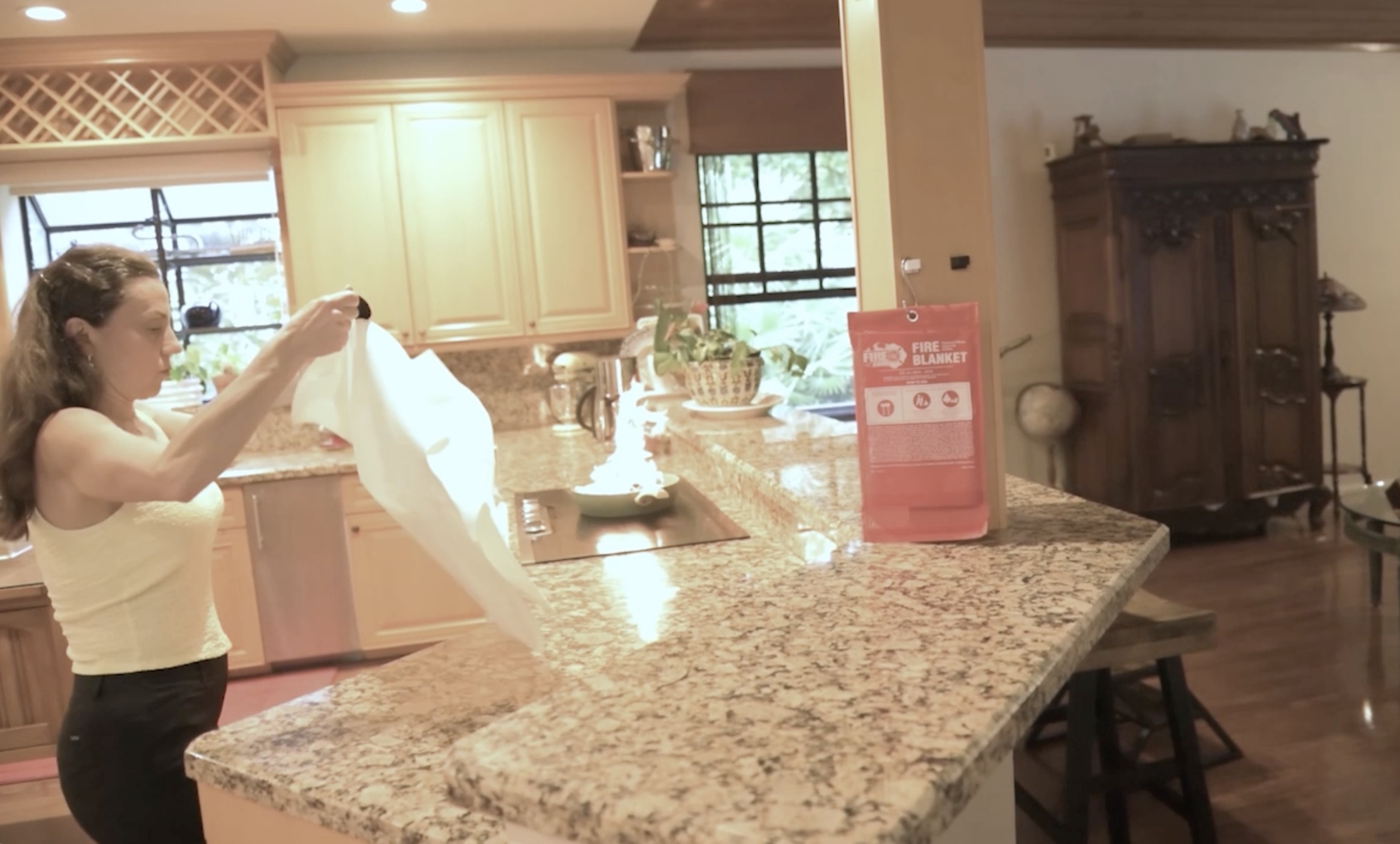(3 pack) Fire Gone Premium Emergency Fire Blanket - Safety for Kitchen ...