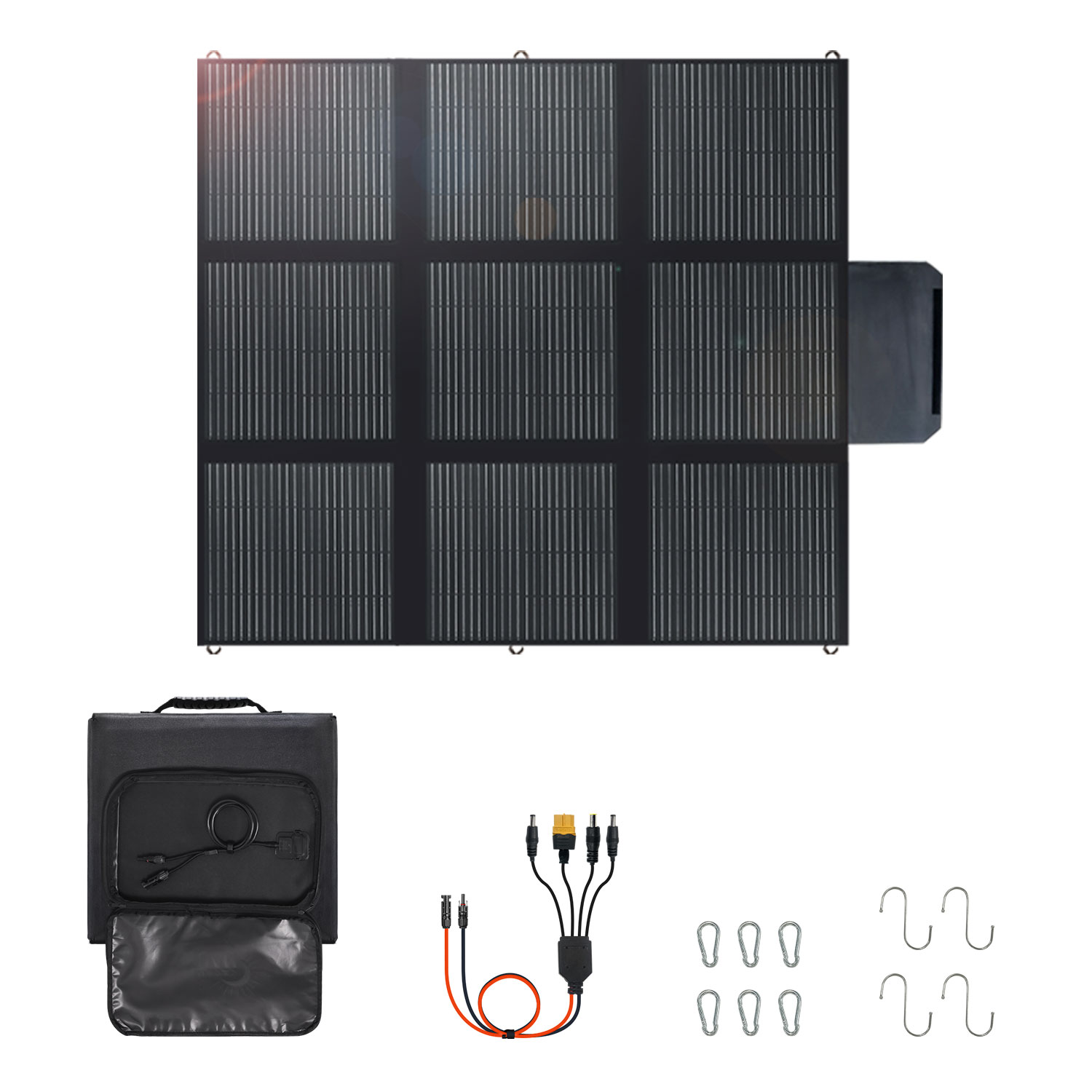 LVYUAN 400W Foldable Solar Panel Kit, Monocrystalline, Portable ...