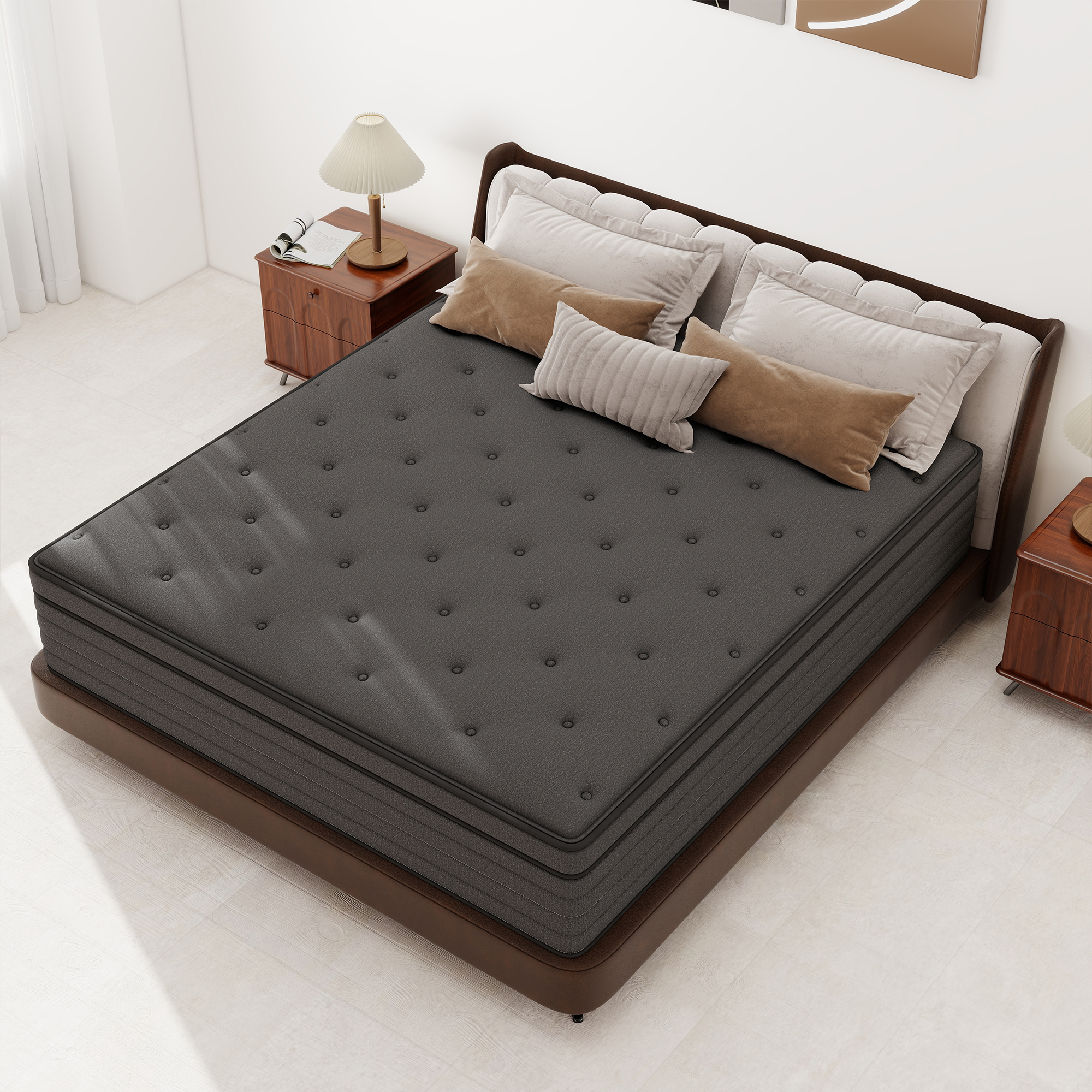 CICIMLU Mattress 12 inch King Size, Gel Memory Foam Hybrid Mattress in ...