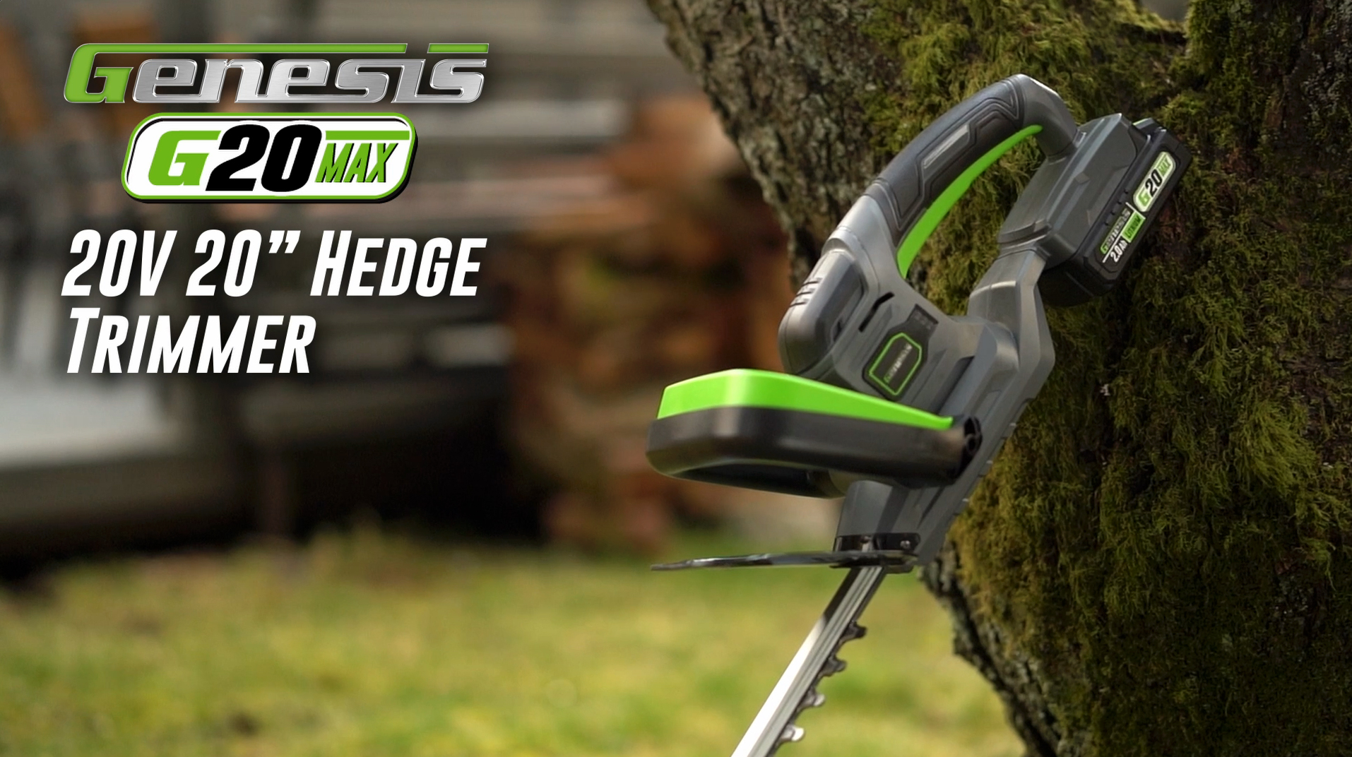 Genesis Cordless Hedge Trimmer with 20in Blade, Battery & Charger ...