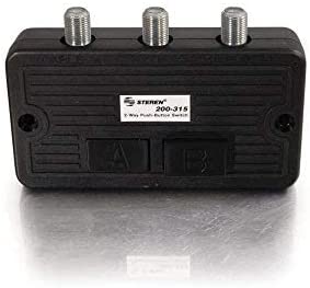 Steren 2-Way Coaxial A/B Push-Button Switch for TV, Antenna Splitter ...