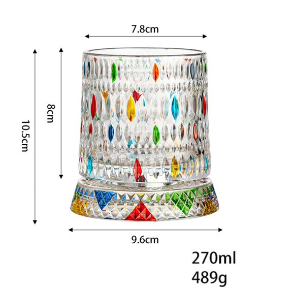360° Rotating Crystal Whiskey Glass – Spinning Drinking Glass Cup with ...