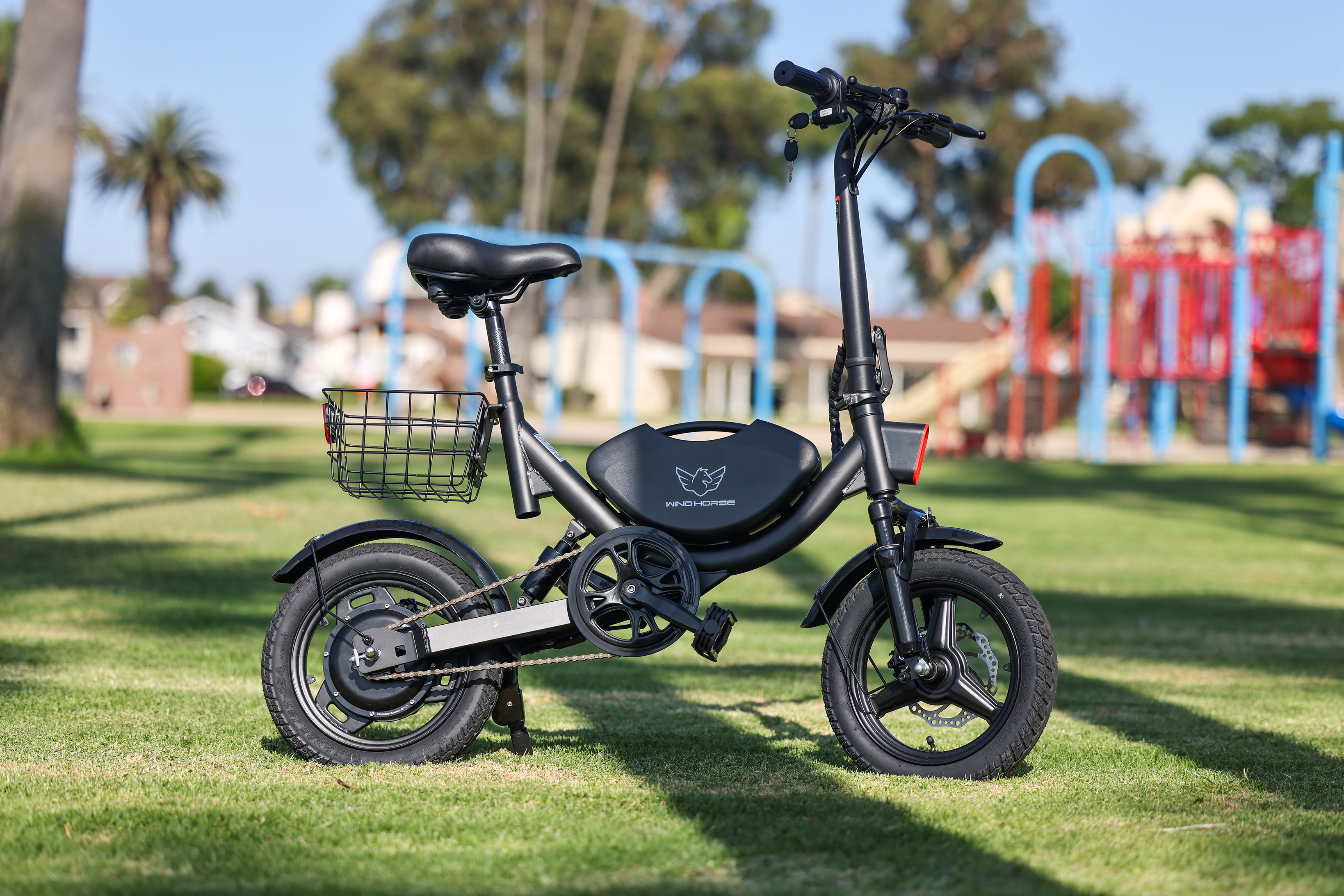 Windhorse 14" Electric Bike for Adults with Basket, 20 mph, 35 Miles ...