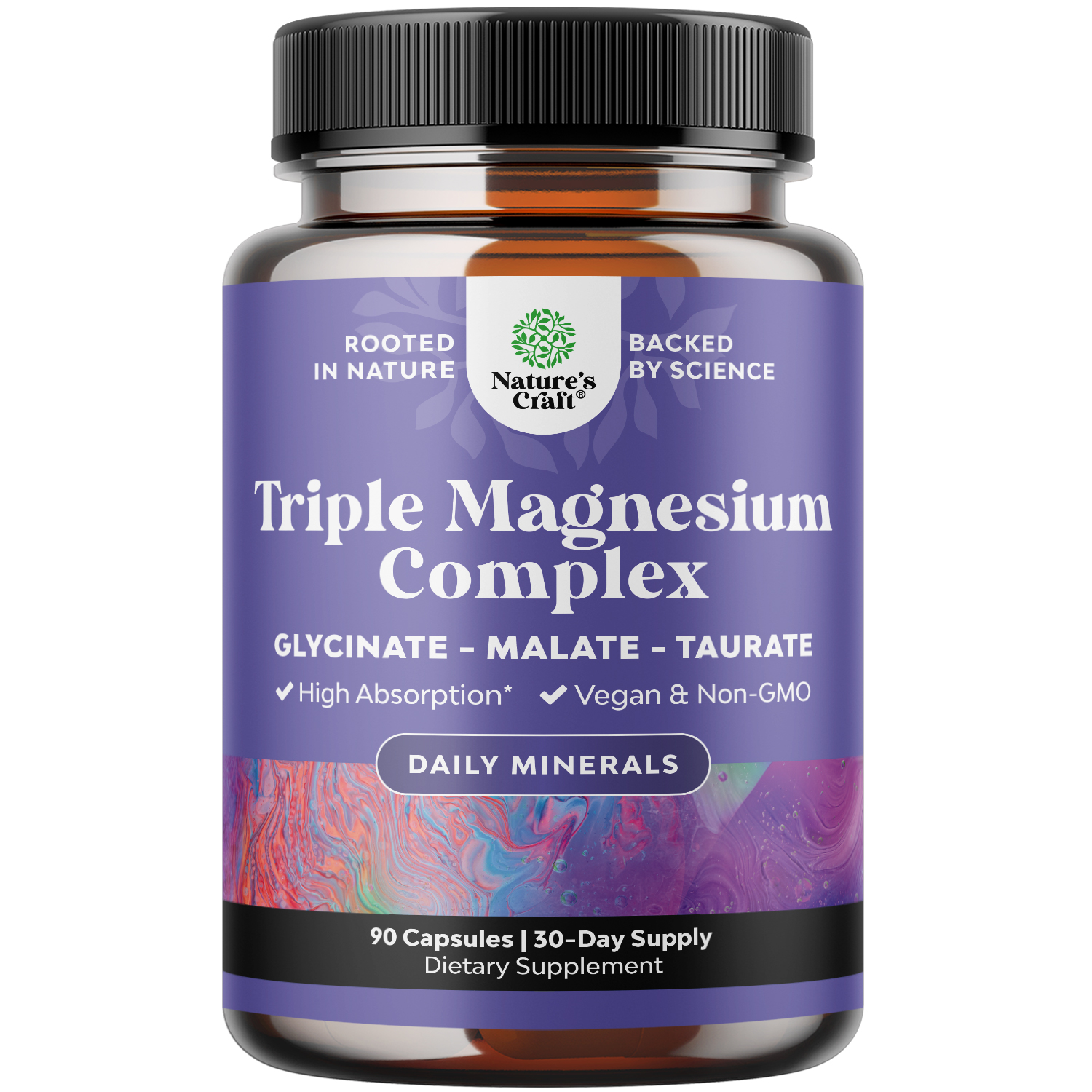 Natures Craft High Absorption Magnesium 400mg Triple Complex 90ct ...